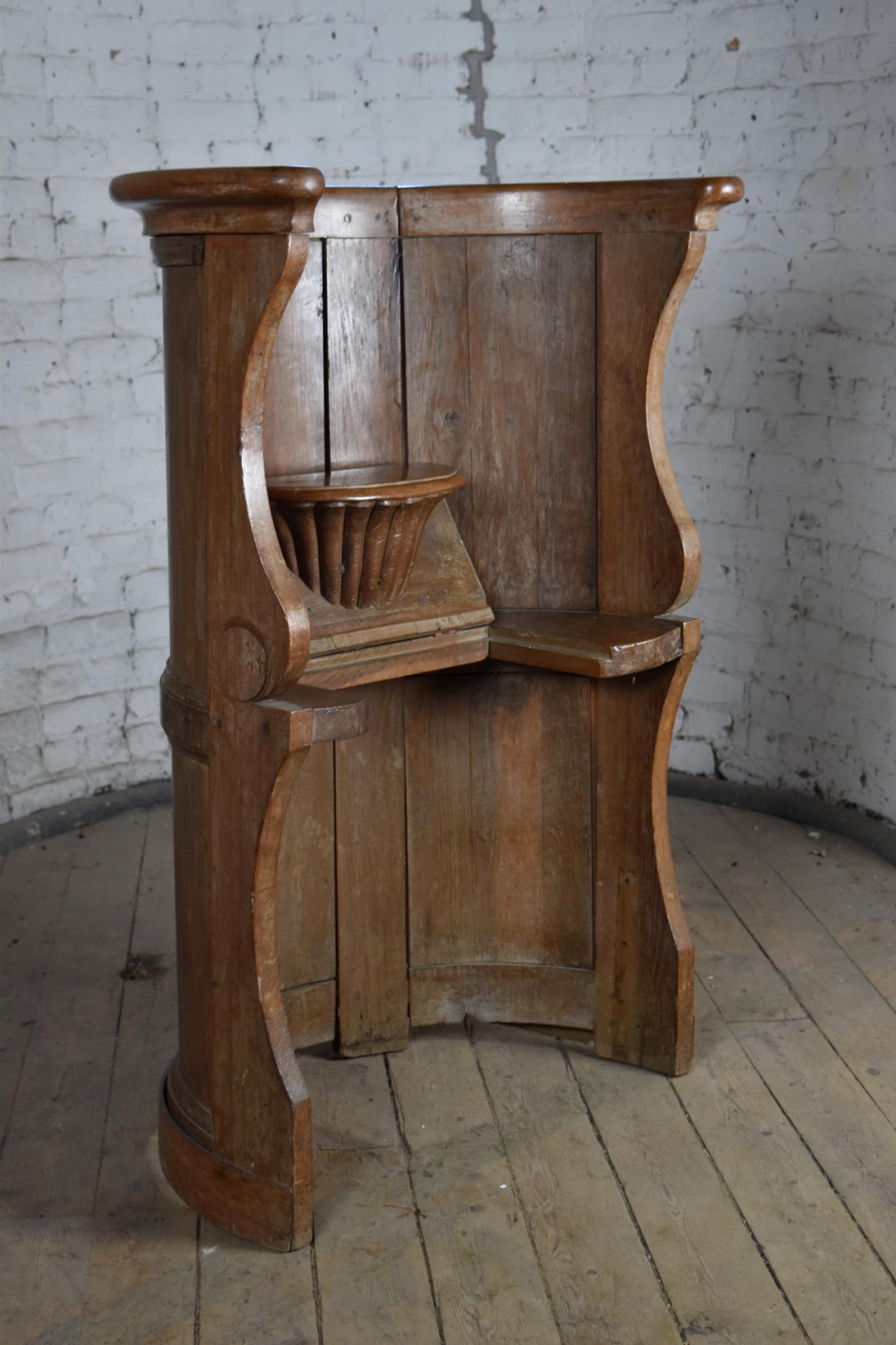 Northern European Baroque, 17th Century Barrel-Back Seat or pew