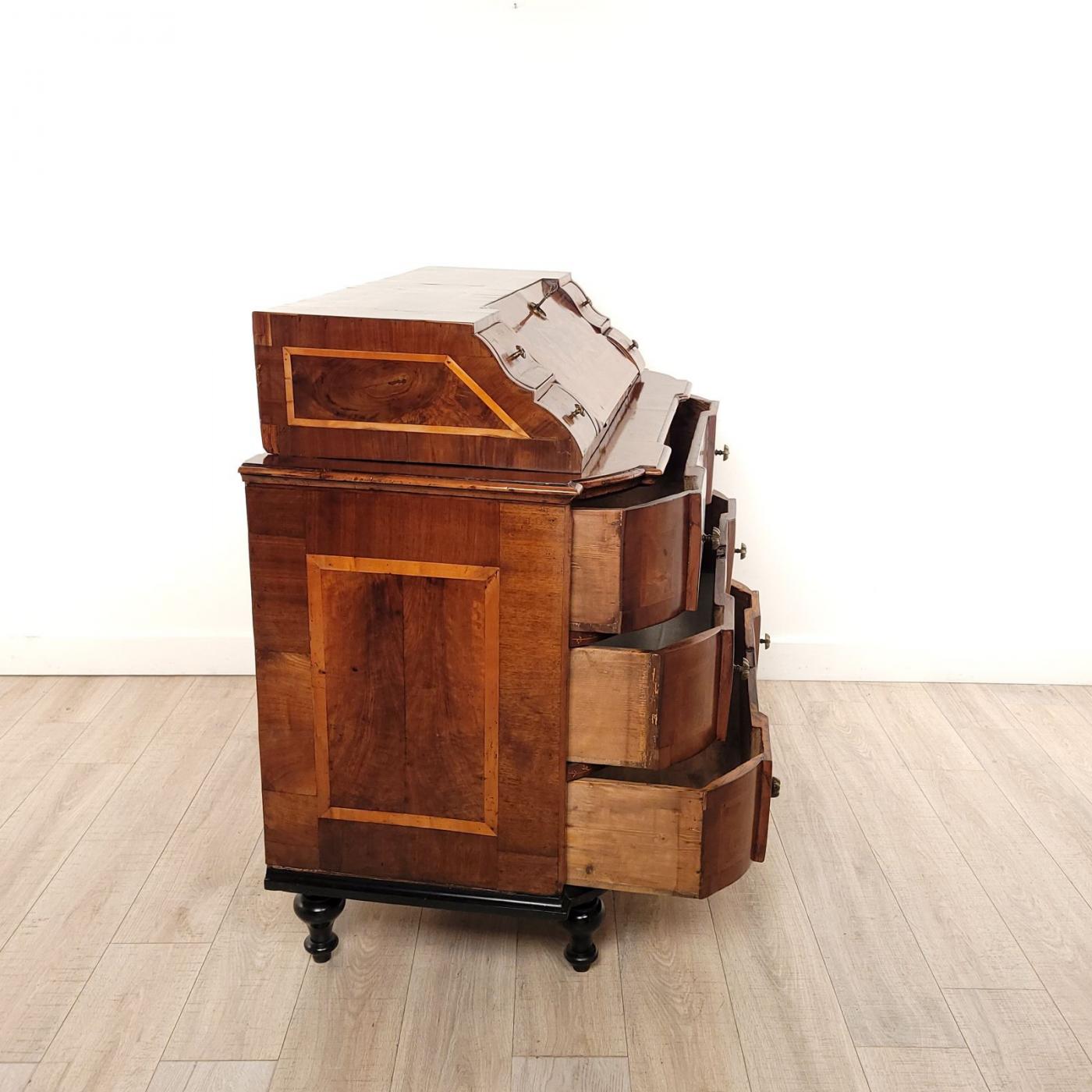 Northern Italian Inlaid Baroque Desk/Chest, circa 1760