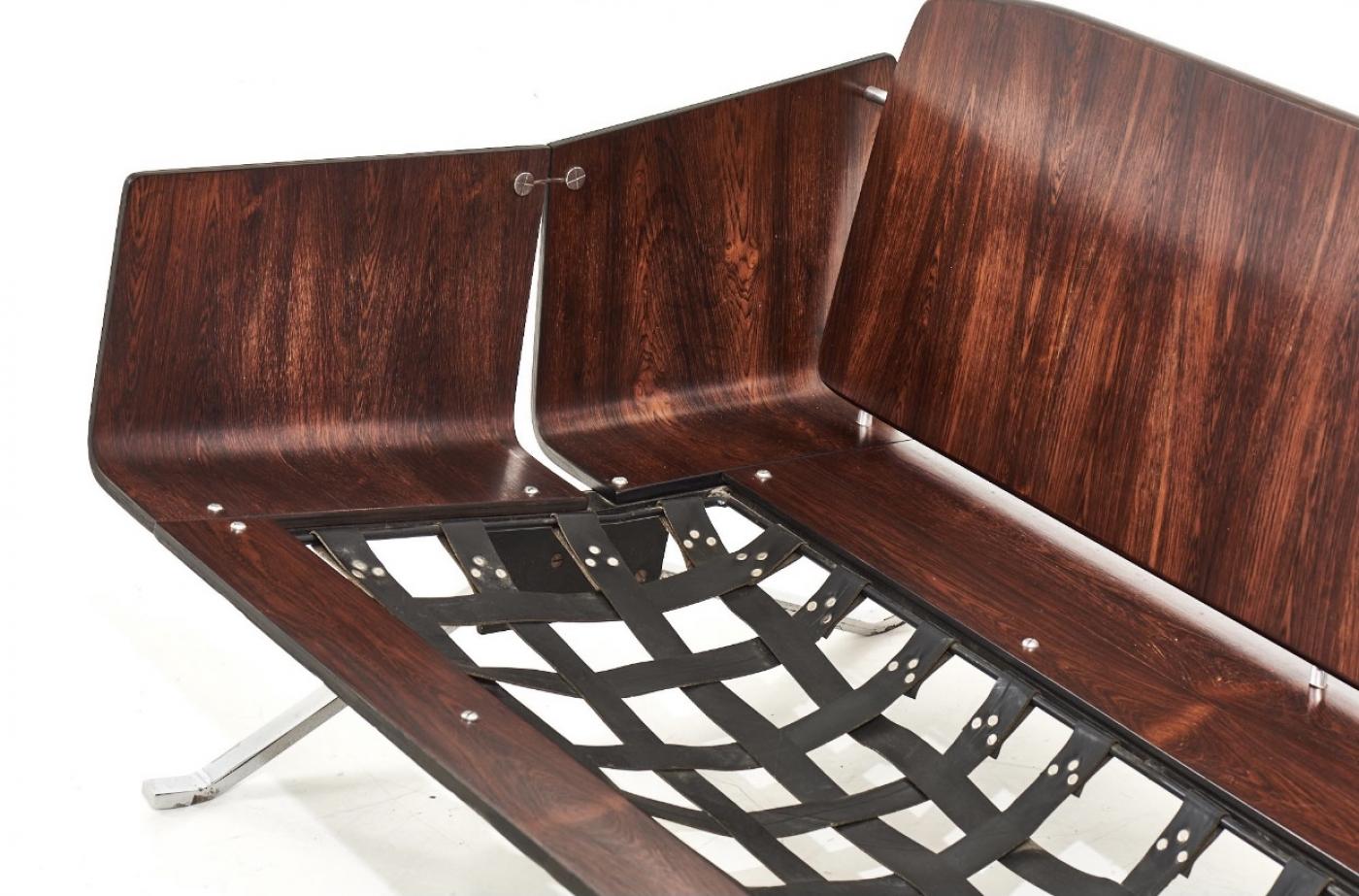 Novo Rumo - Novo Rumo Brazilian Jacaranda Rosewood Sofa, 1960
