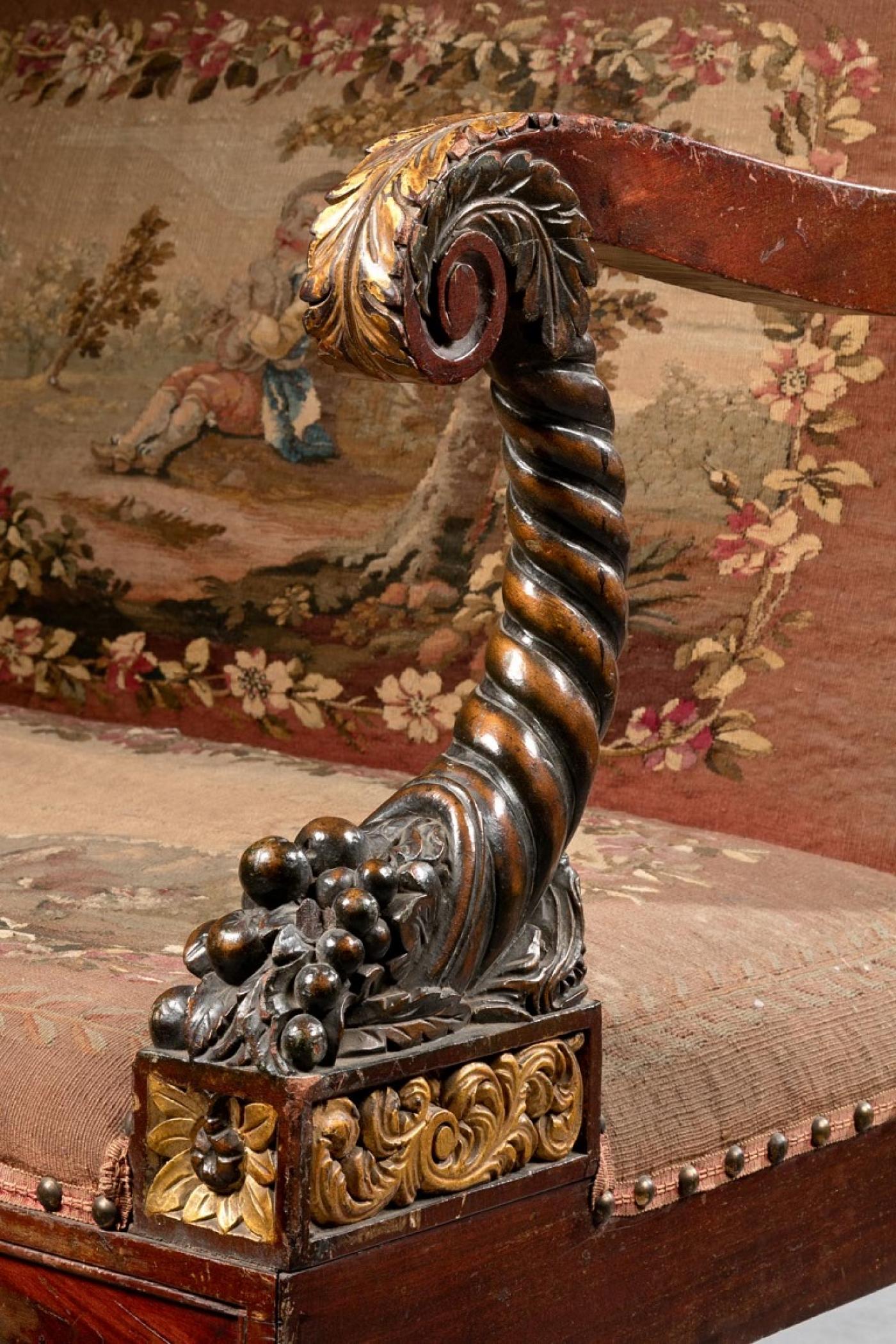 ONE OF THE PAIR OF JAMES BEEKMAN FAMILY CLASSICAL SOFAS