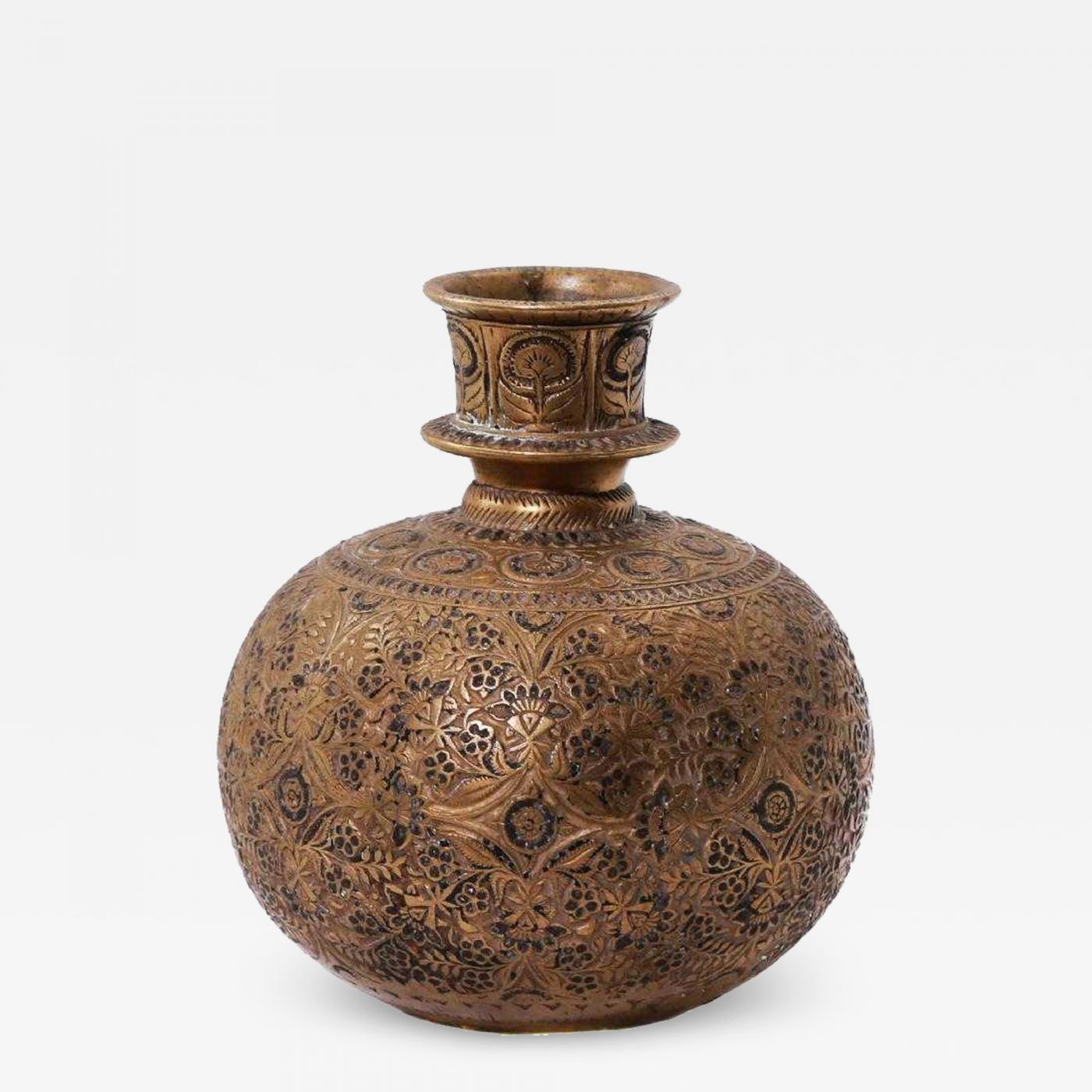 OTTOMAN EMPIRE ISLAMIC BRASS HOOKAH BASE