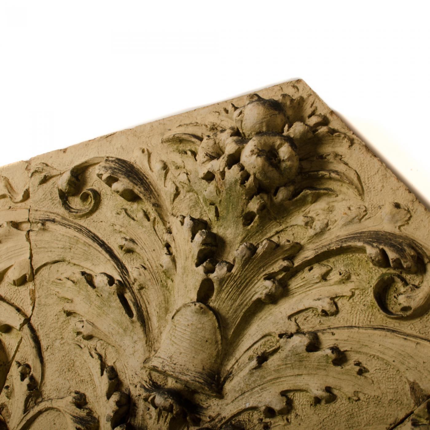 One ( of a pair) large triangular terracotta frieze from Philadelphia