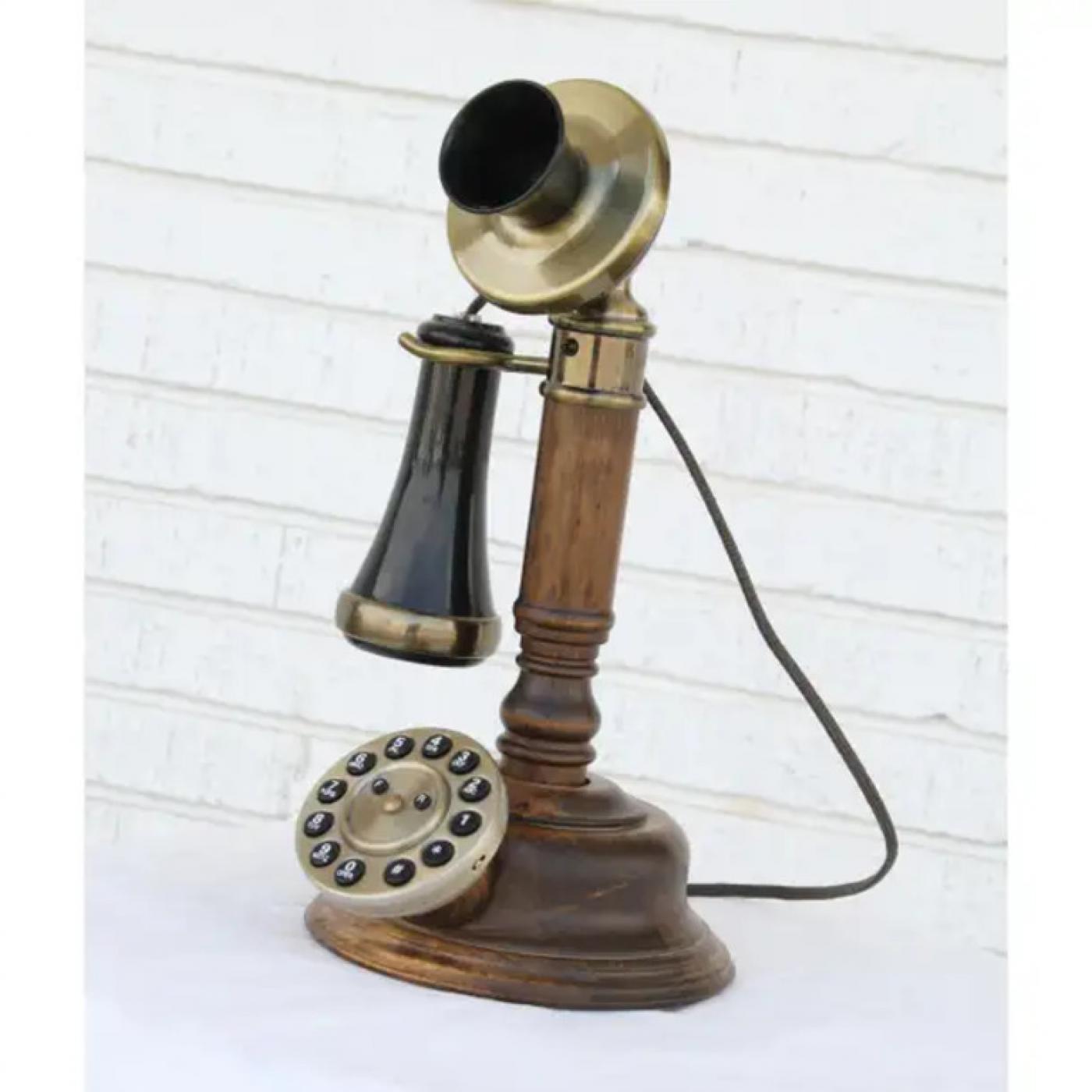 Opis 1921 cable wood desktop phone