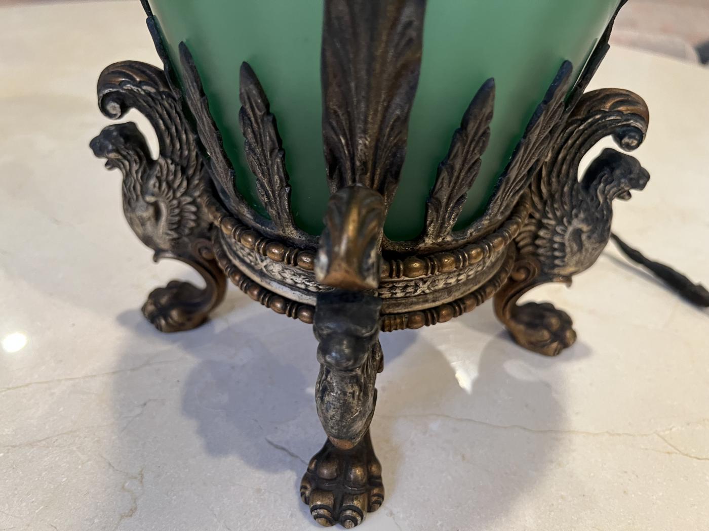 Oscar Bruno Bach - SUPERB GILT BRONZE AND STEUBEN GLASS BACCHUS FACE ...