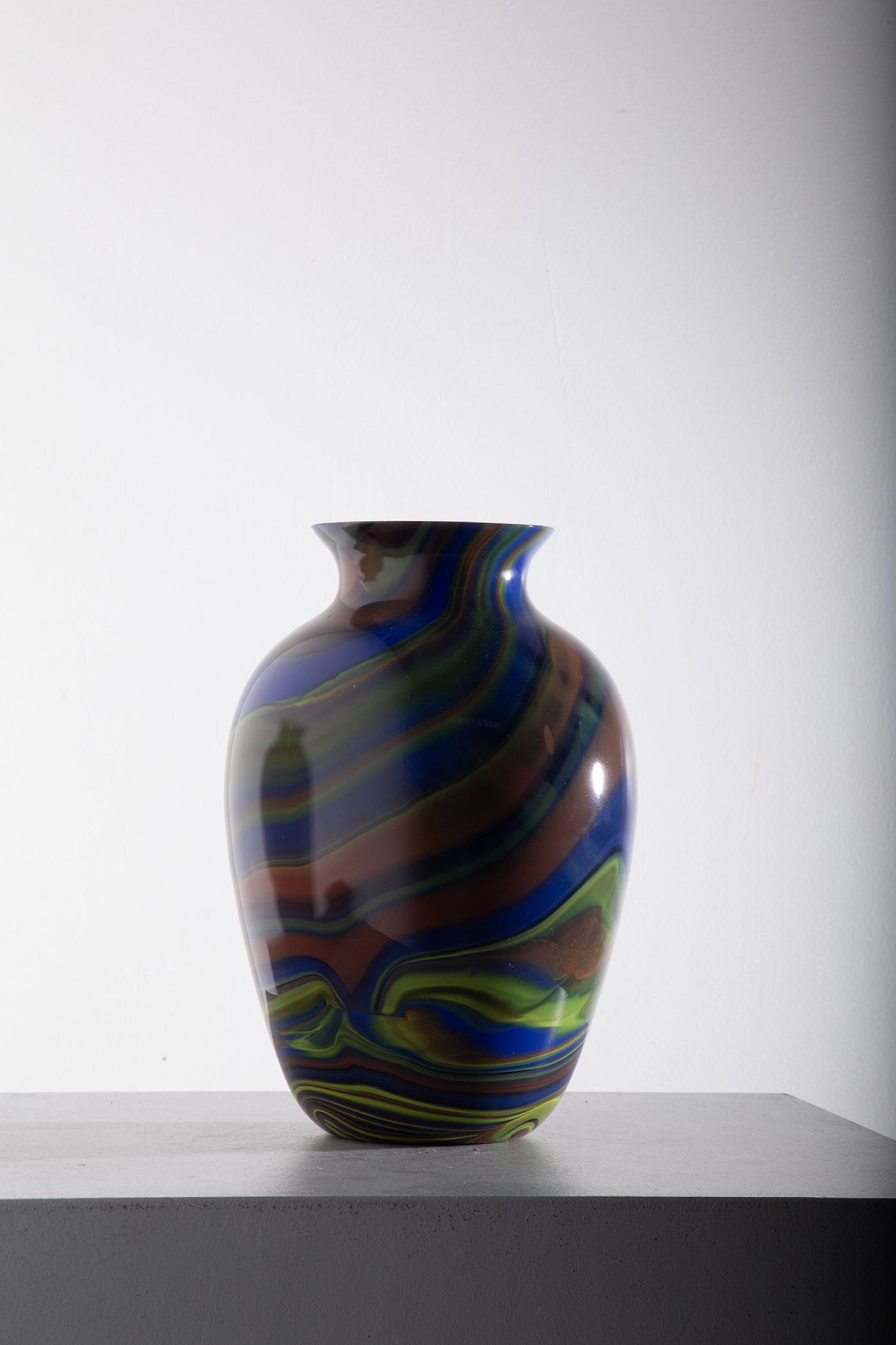 Ottavio Missoni - Postmodern Murano glass vase by Ottavio Missoni, Italy