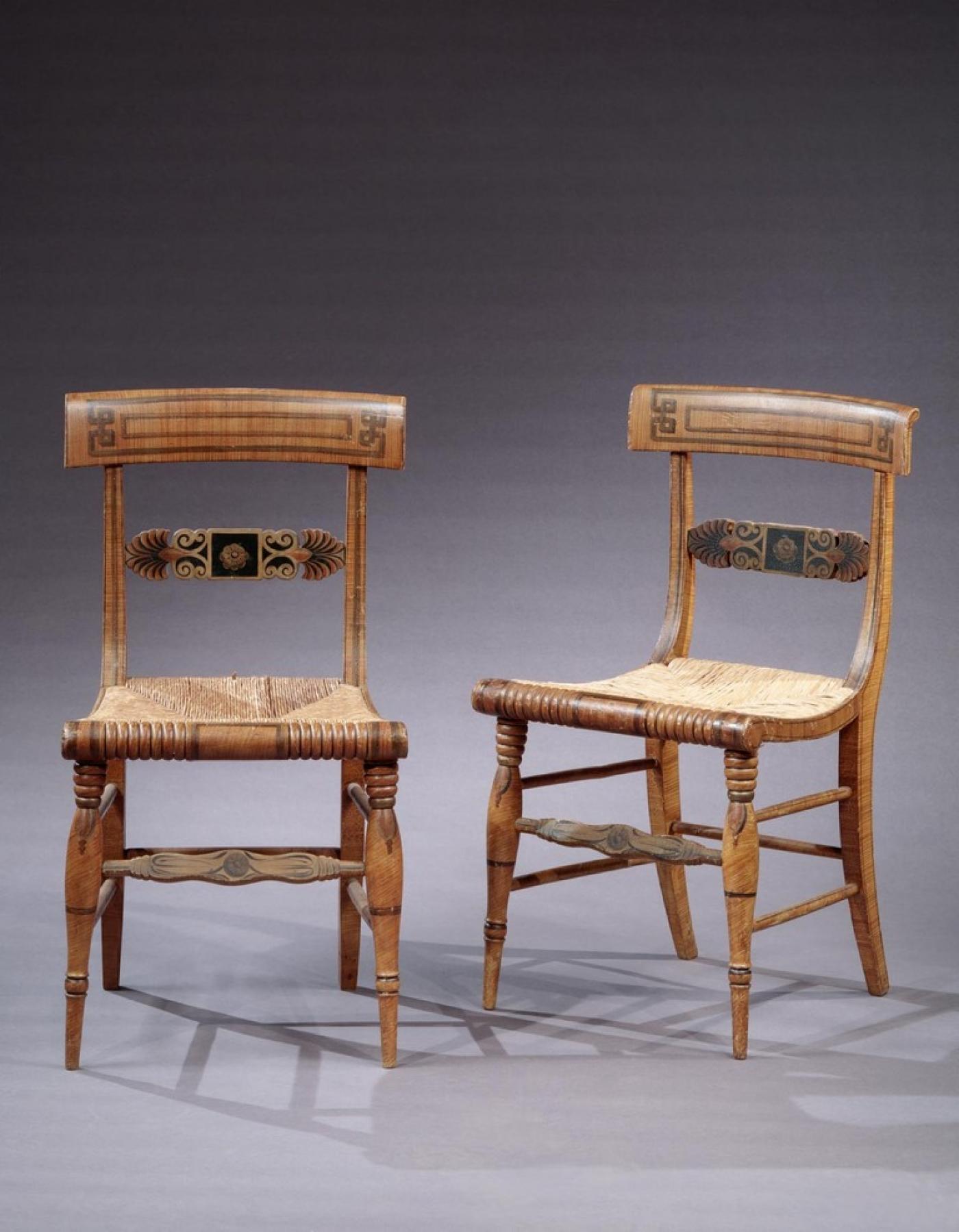 PAIR OF PAINTED FANCY CHAIRS