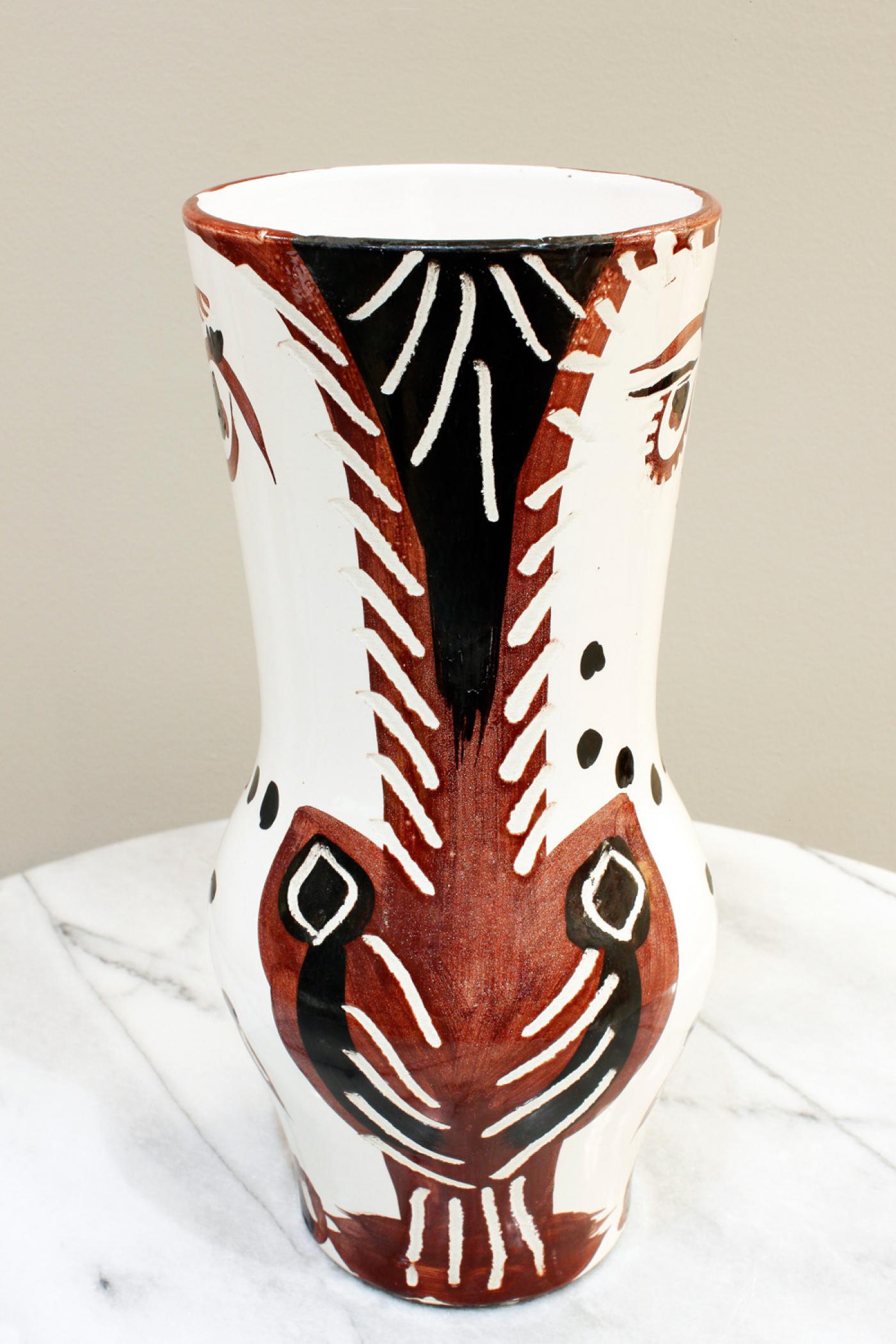 Pablo Picasso - Pablo Picasso Large Ceramic Wood Owl Vase 1952