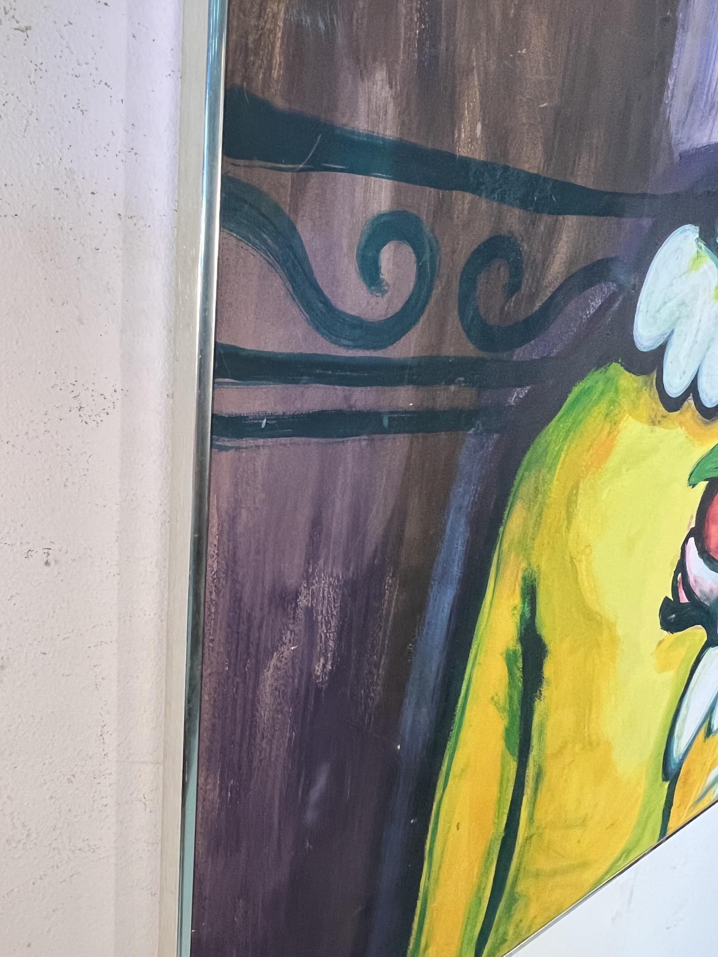 Pablo Picasso - WOMAN WITH HAT AND APPLE NEAR CASTLE PAINTING IN THE ...