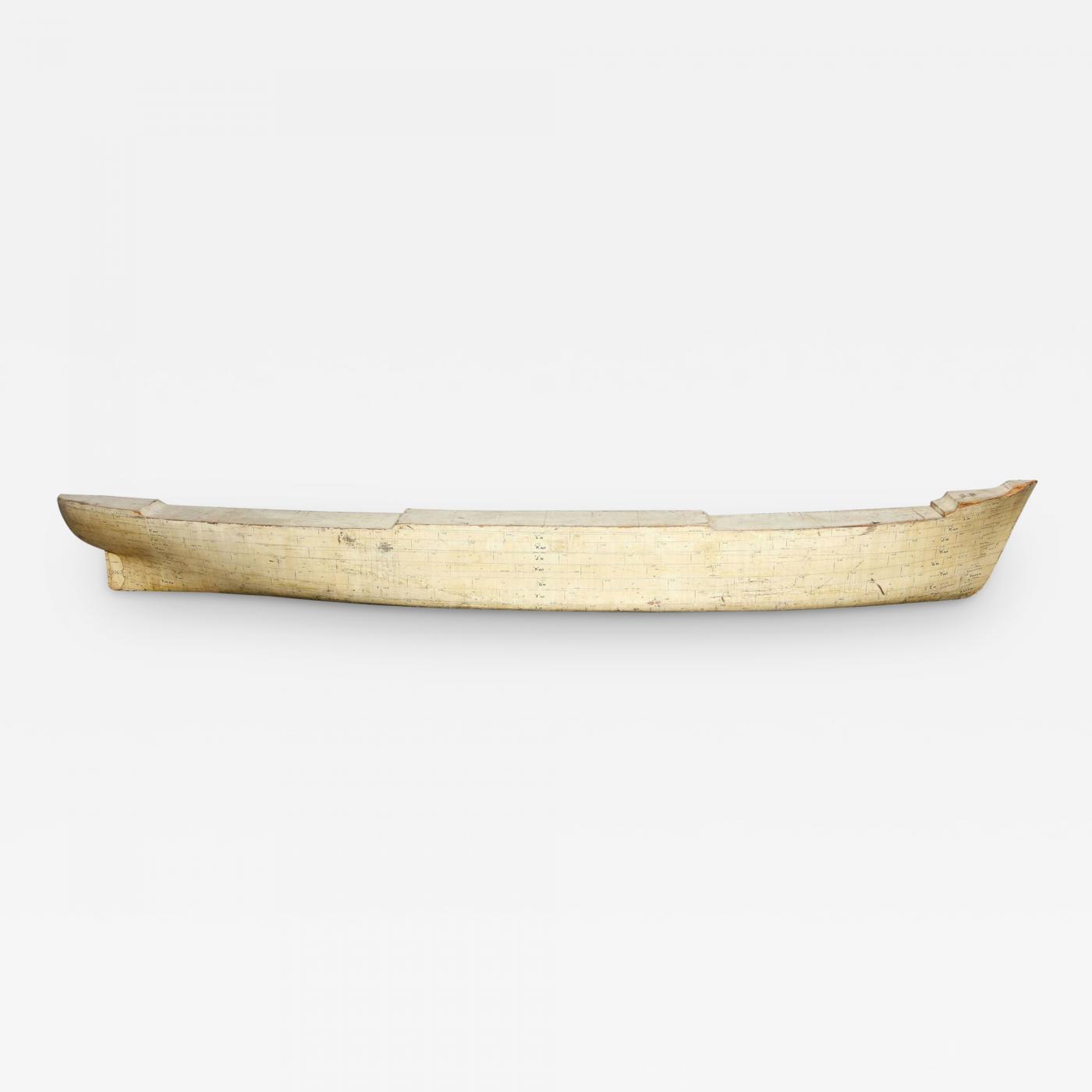 Painted Annotated Half Hull Ship Model
