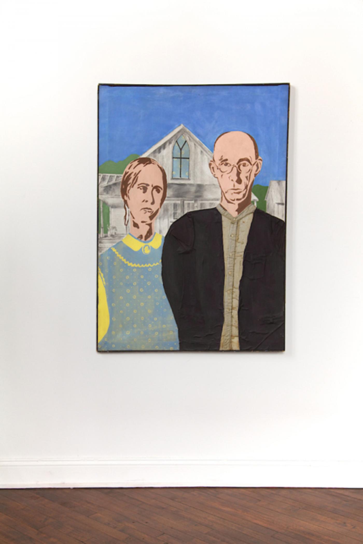 Grant Wood - Painting, Stylized After Grant Wood's "American Gothic"