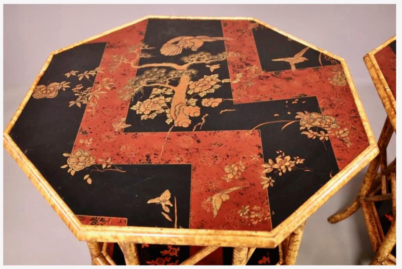 Pair Aesthetic Movement Style Octagonal Tables