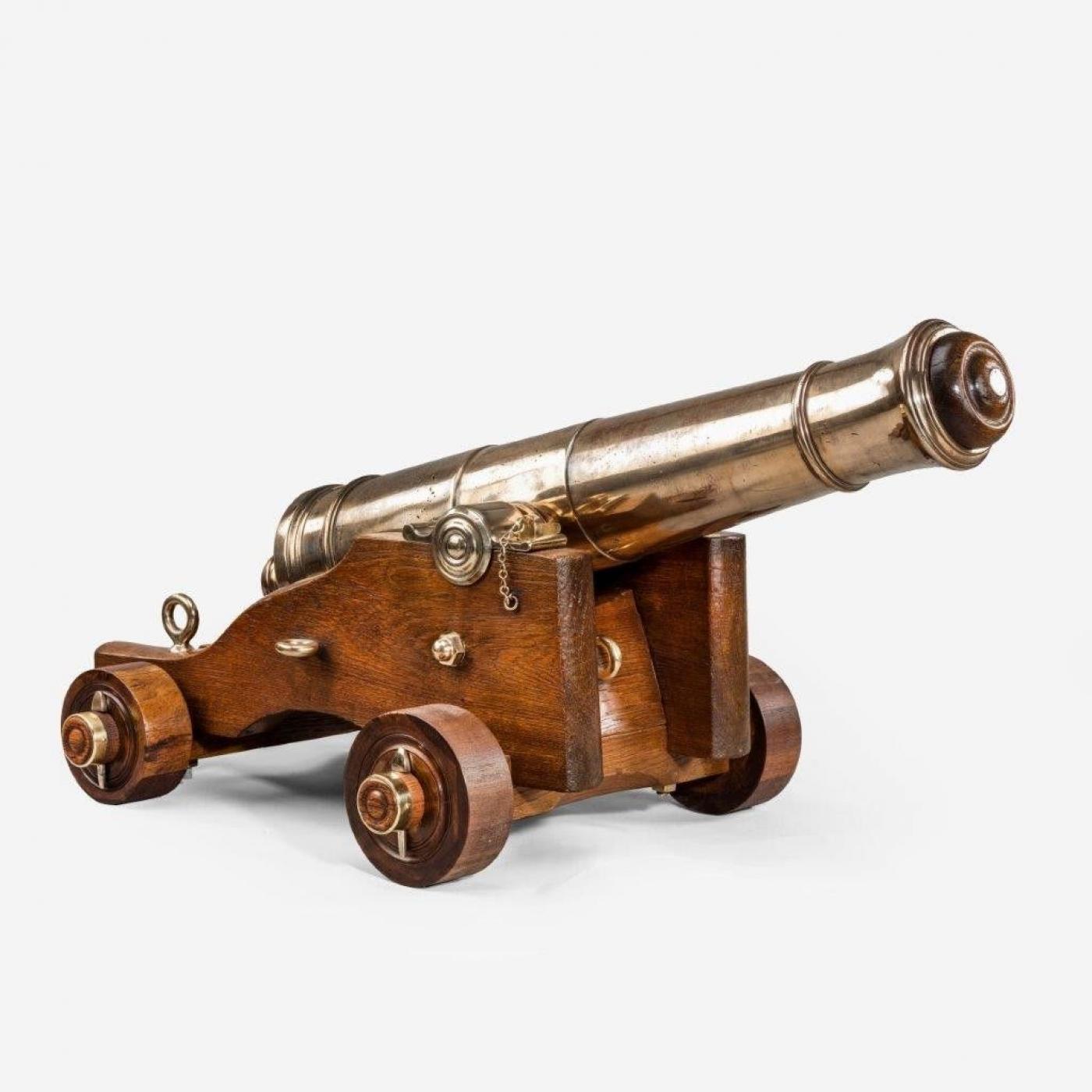 H.M.S. / Royal Navy - Pair Of Antique English Naval Cannon
