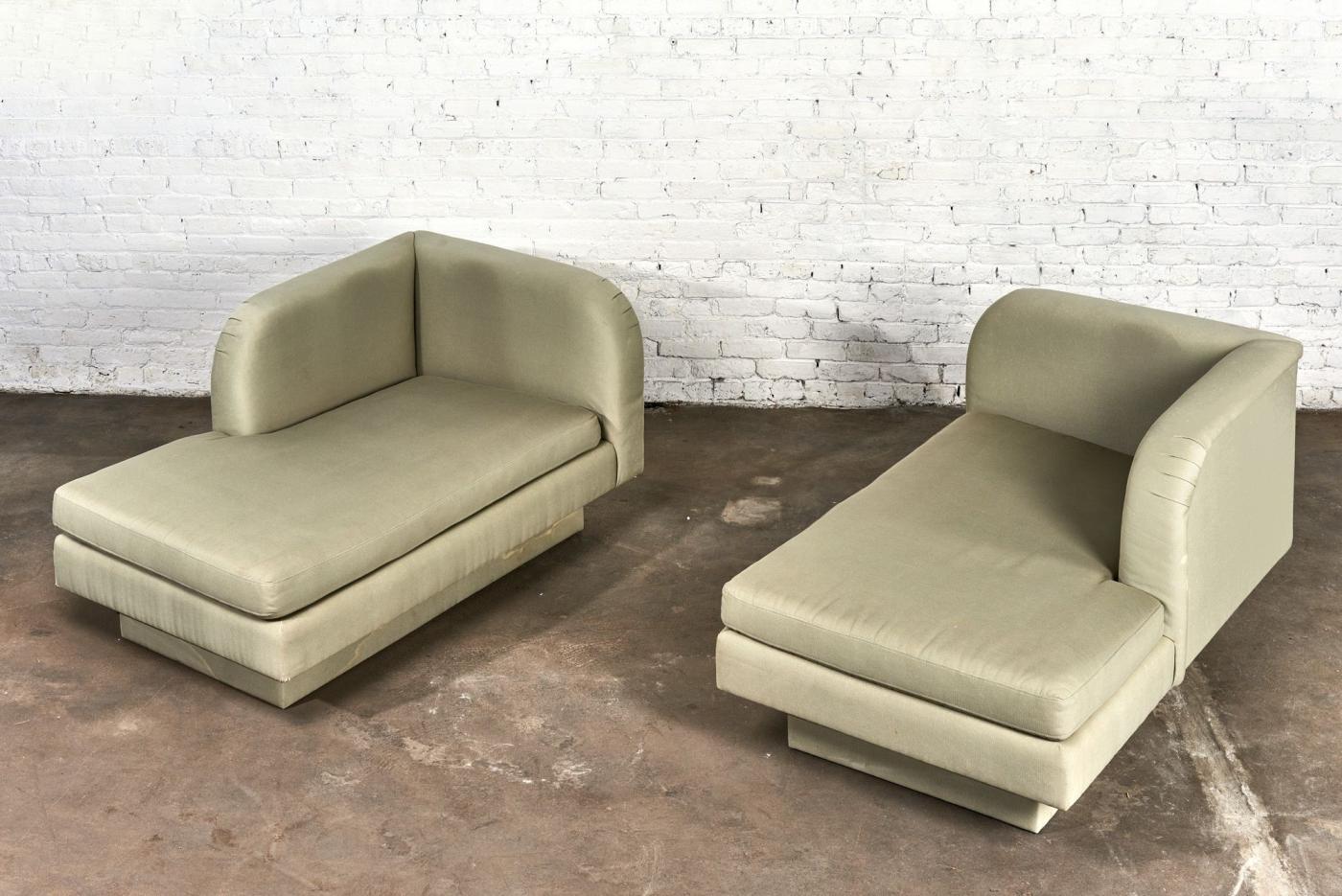 Pair Post Modern Chaise Lounges, 1980