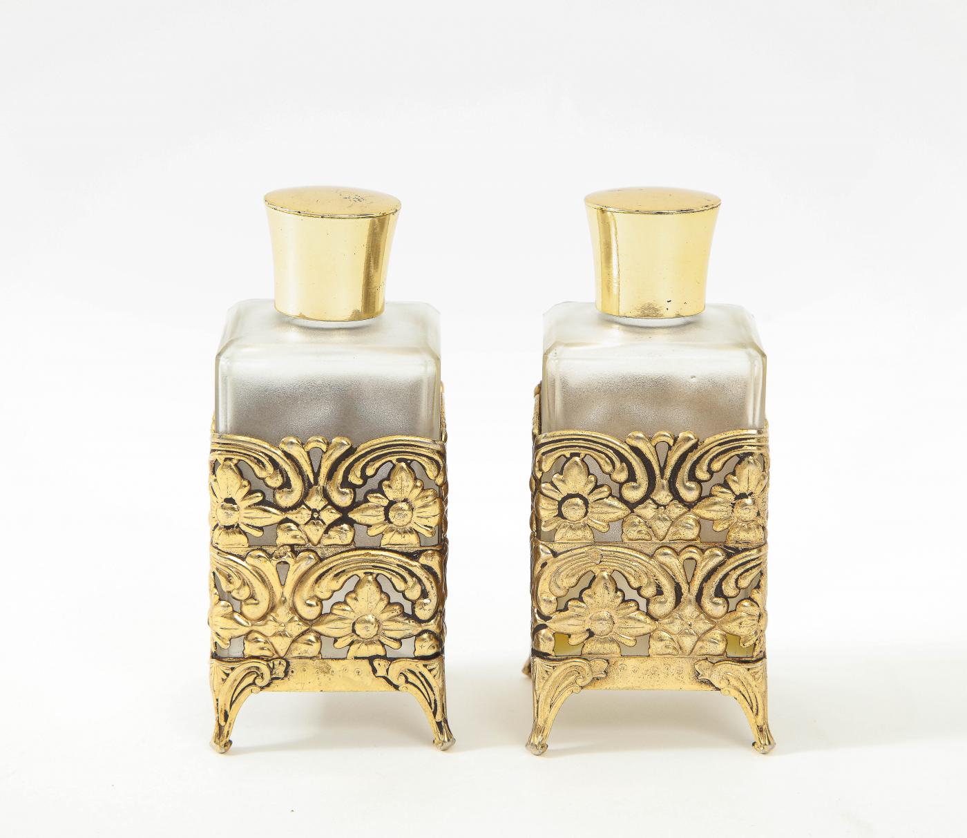 Pair West German Perfume Bottles