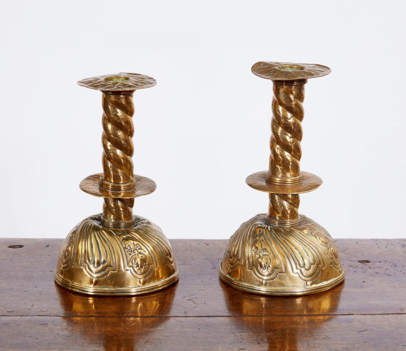 Pair of 18th Century Swedish Candlesticks