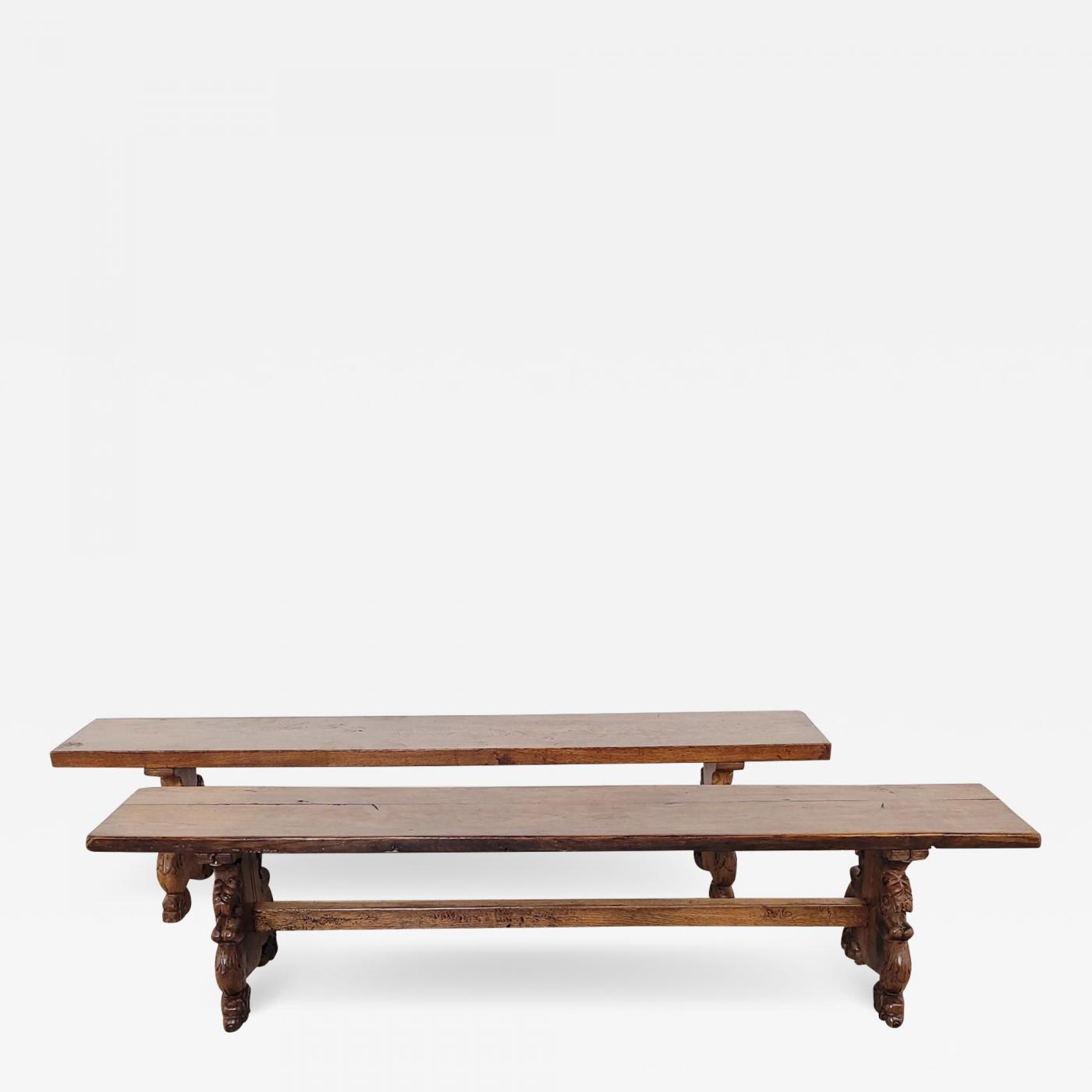 Pair of 19th-Century Continental Benches