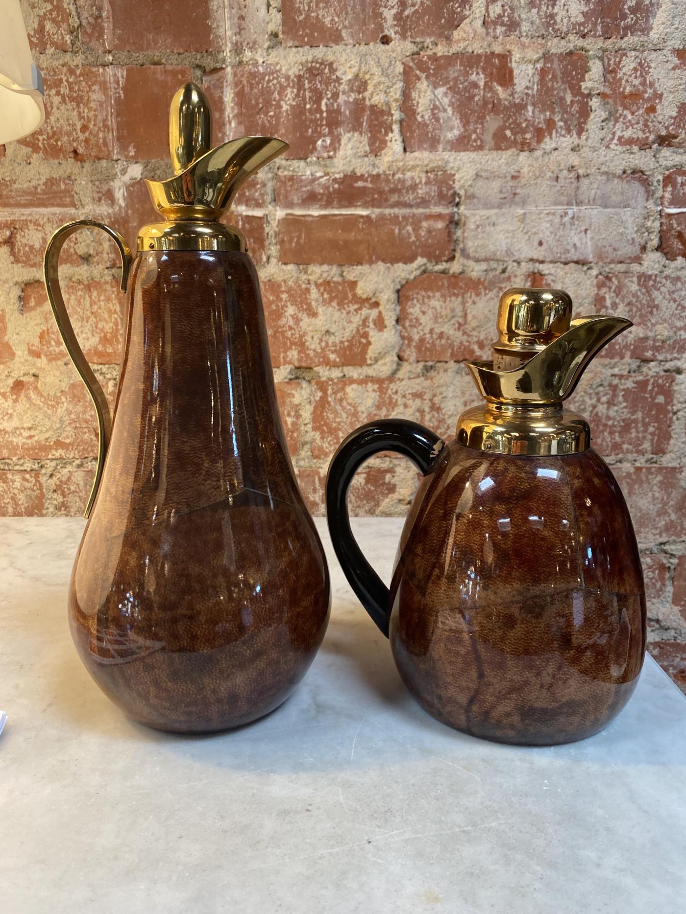 Pair of 2 Italian Decorative Jars 1980s