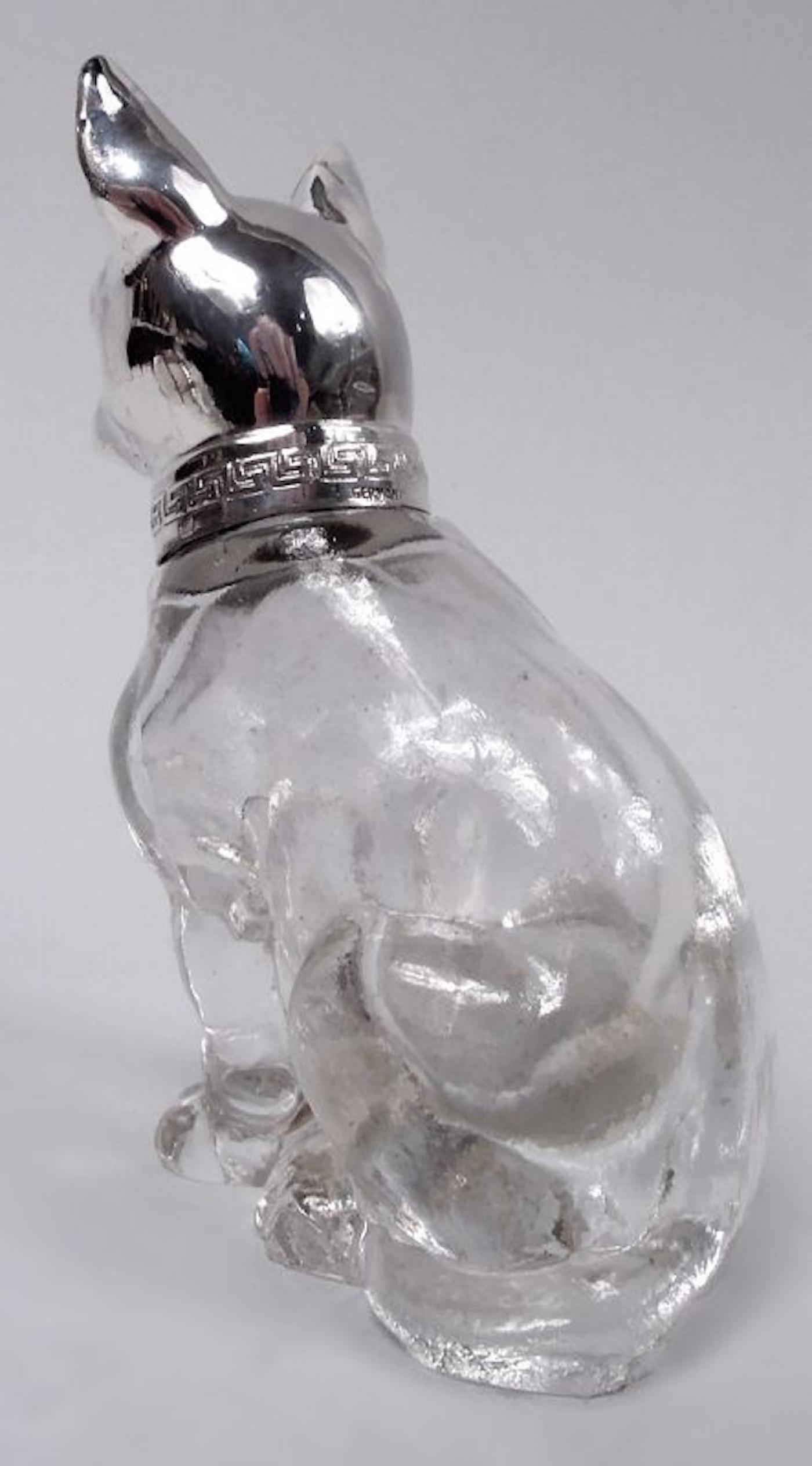 Pair of American Sterling Silver Dog Salt & Pepper Shakers