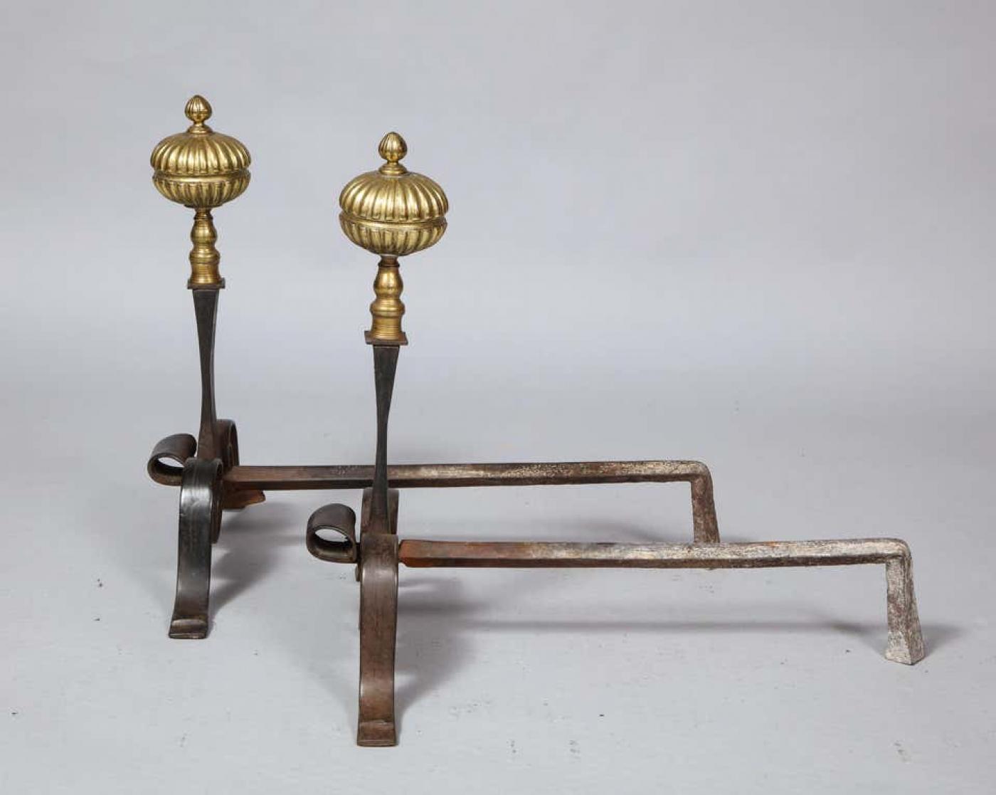 Pair of Baroque Style Andirons