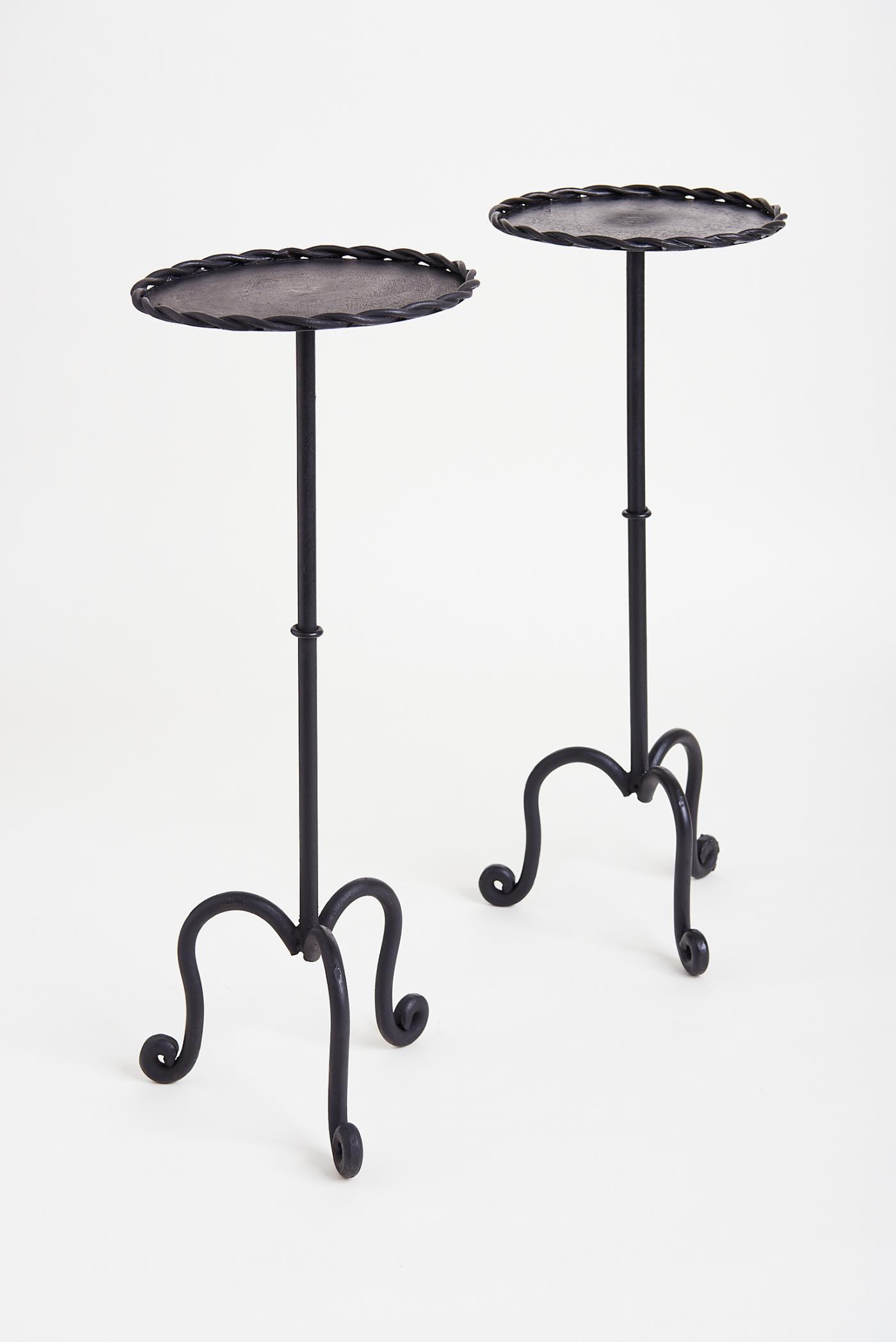 Pair of Black Martini Side Tables