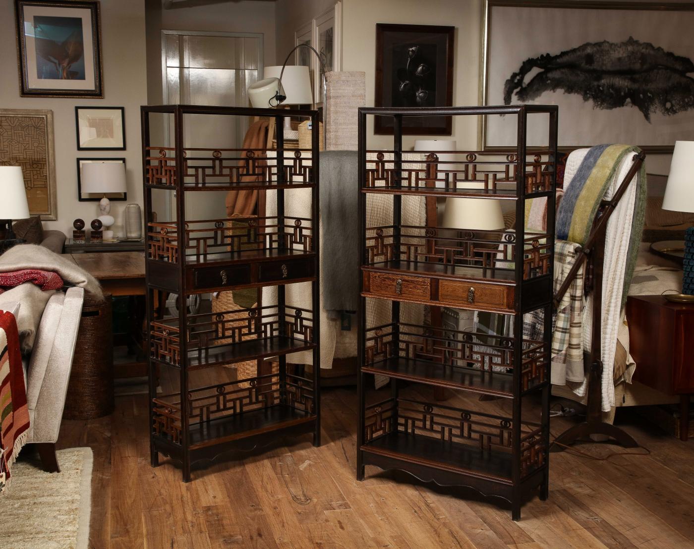 Pair of Chinese Bookcases