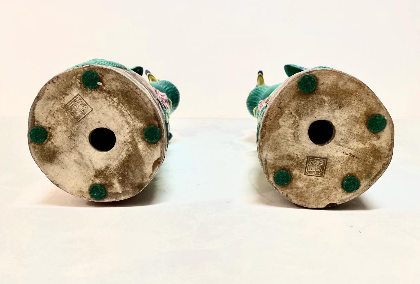 Pair of Chinese Porcelain Phoenix (Ho-Ho) Birds