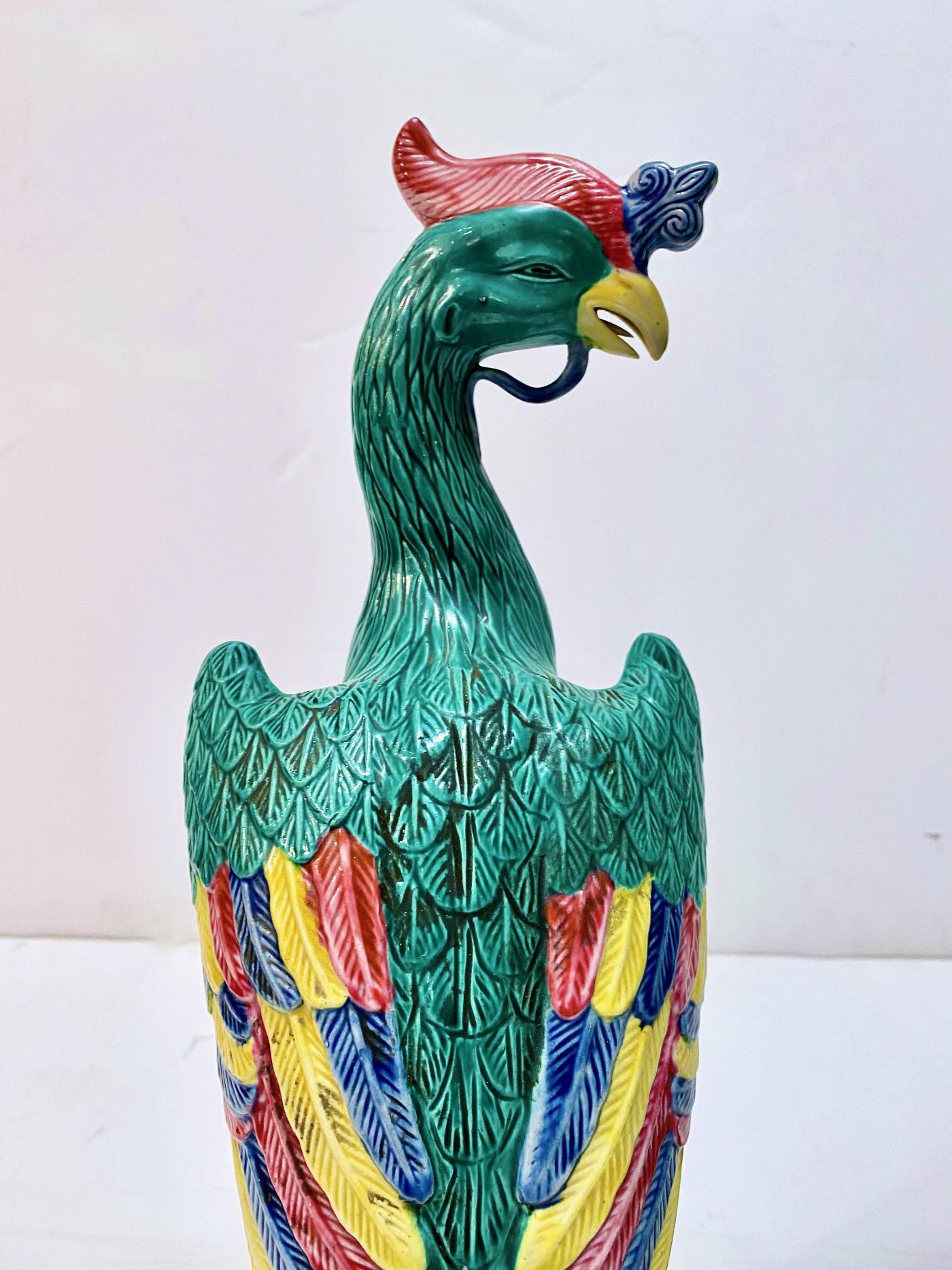 Pair of Chinese Porcelain Phoenix (Ho-Ho) Birds