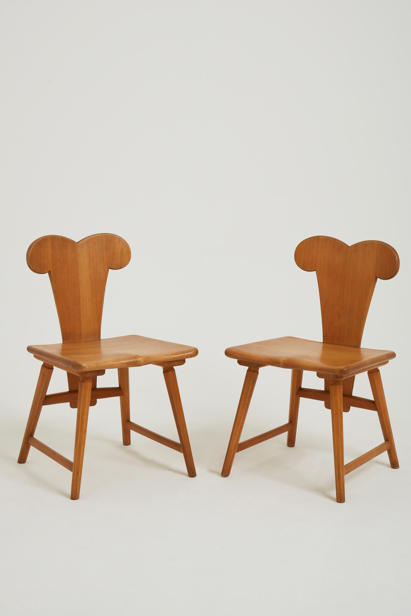 Pair of Cloverleaf Chairs by Möbel Simmen, 1937