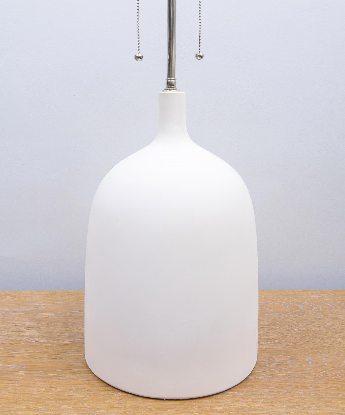 Pair of Custom Plaster Delphine Lamps