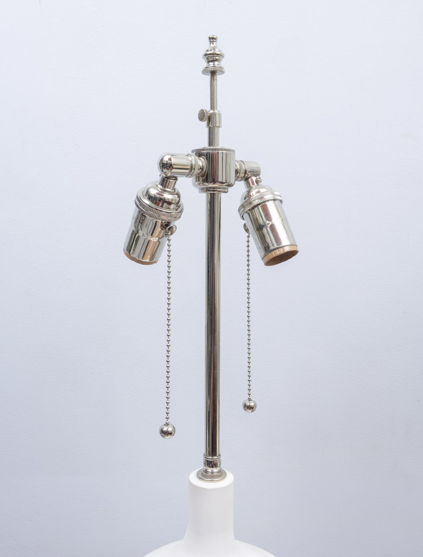 Pair of Custom Plaster Delphine Lamps