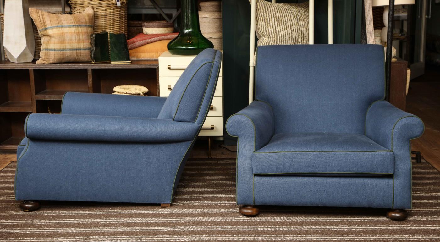 Pair of Deep Deco Club Chairs