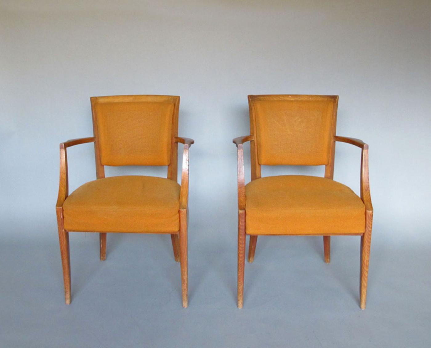 Pair of Fine 1930s Beechwood Bridge Armchairs