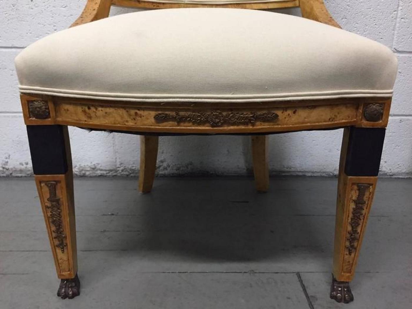 Pair of French Empire Style Side Chairs