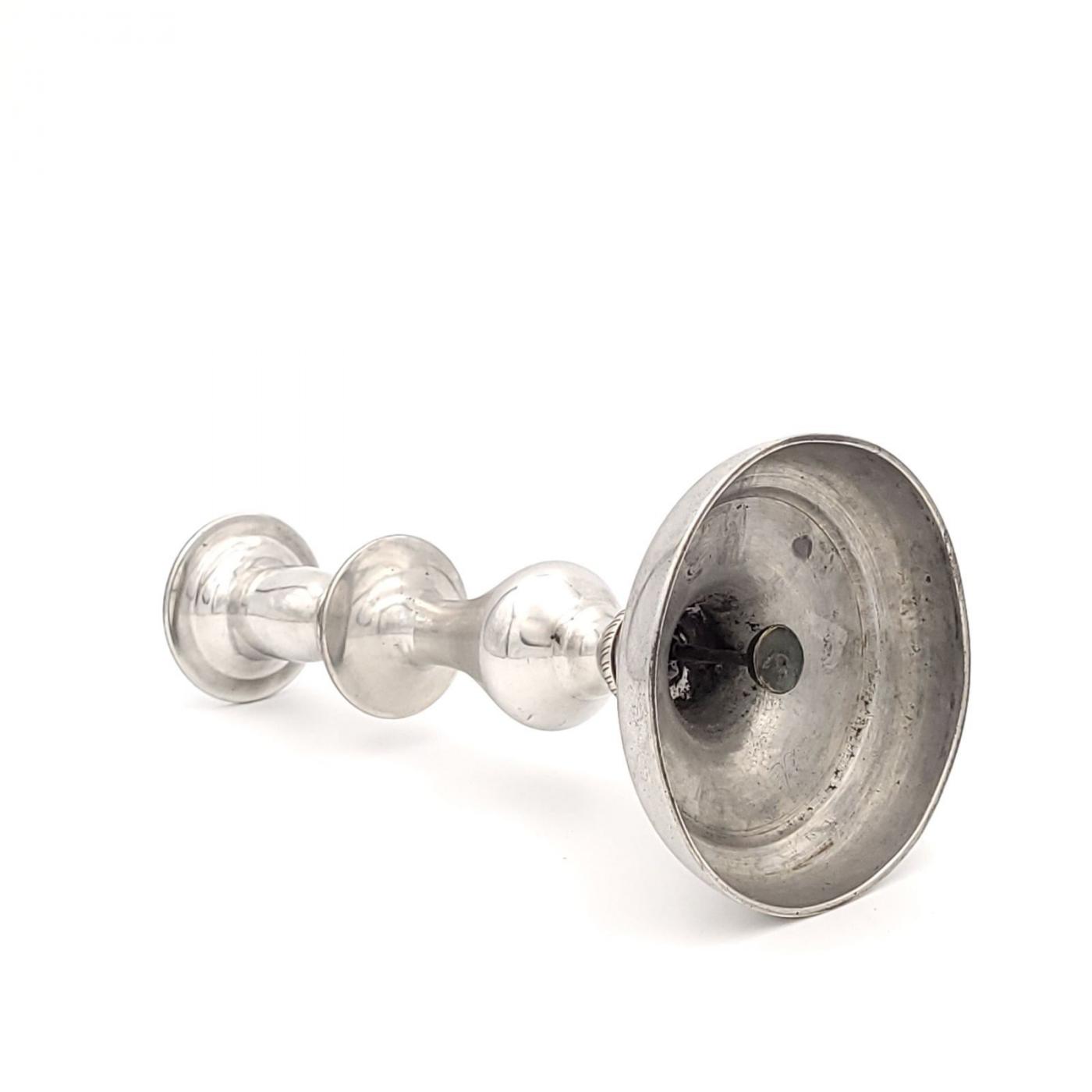 Pair of German Pewter Baluster Candlesticks, circa 1800