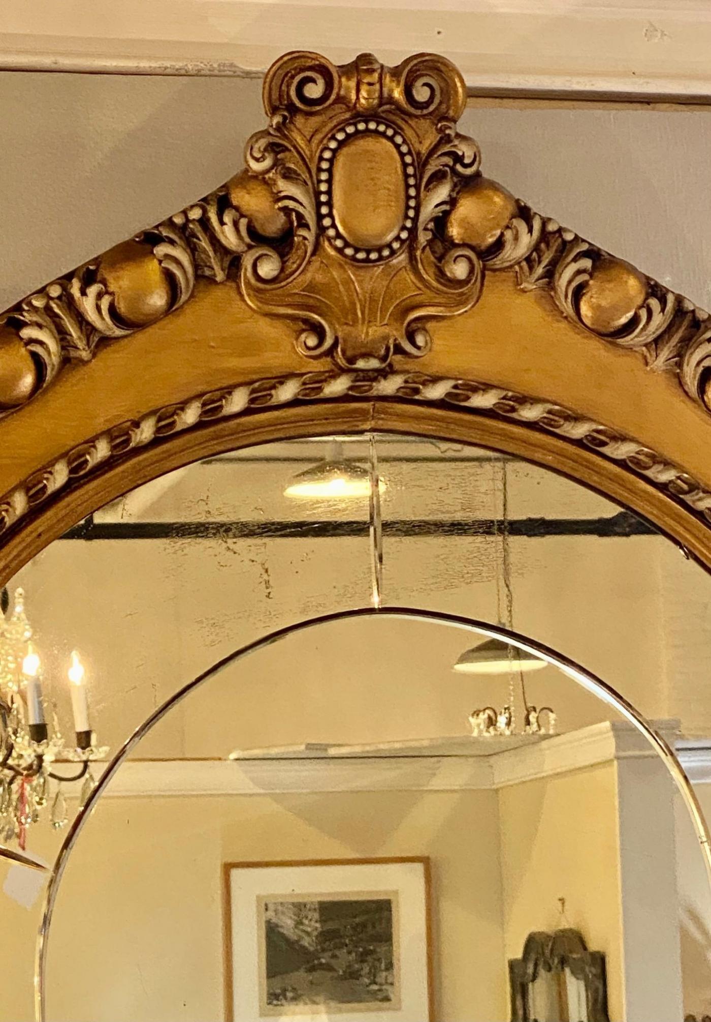 Pair of Neoclassical Wall or Console Mirrors, Giltwood Carved