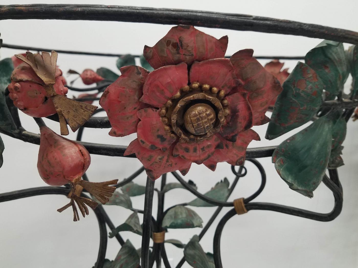 Pair of Period Art Nouveau Wrought-iron Fernery Plant Stands
