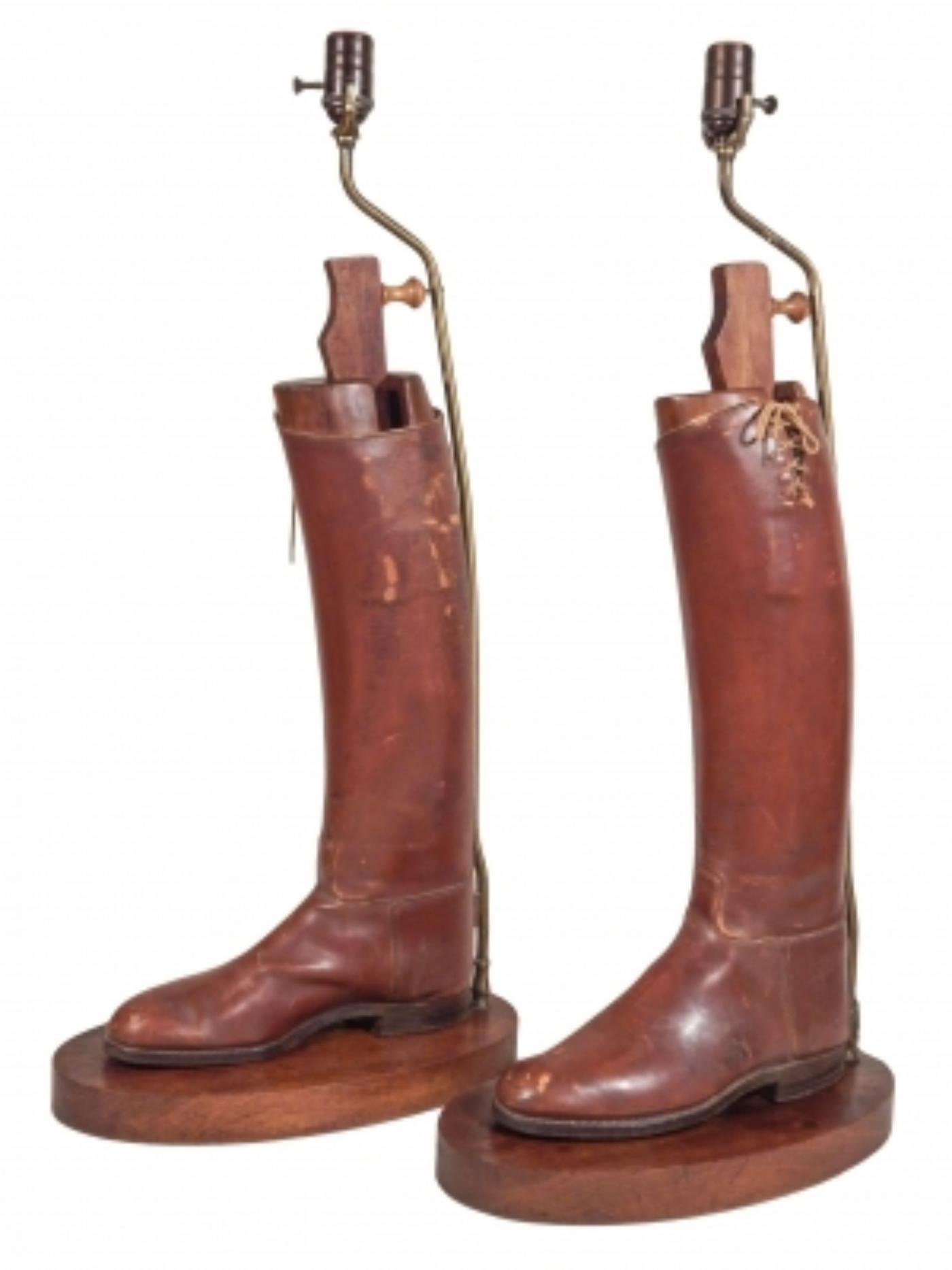 Pair of Riding Boot Lamps