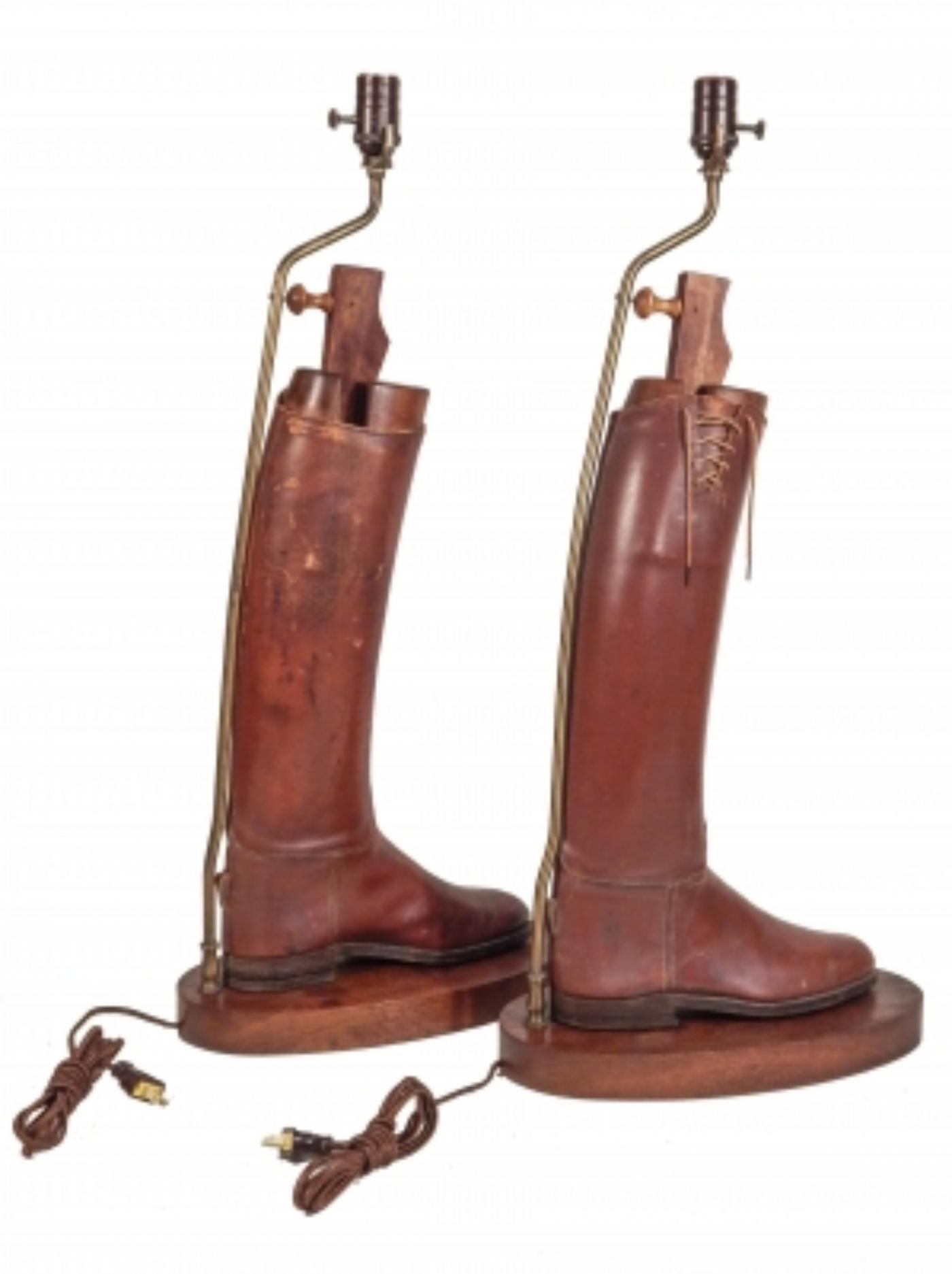 Pair of Riding Boot Lamps