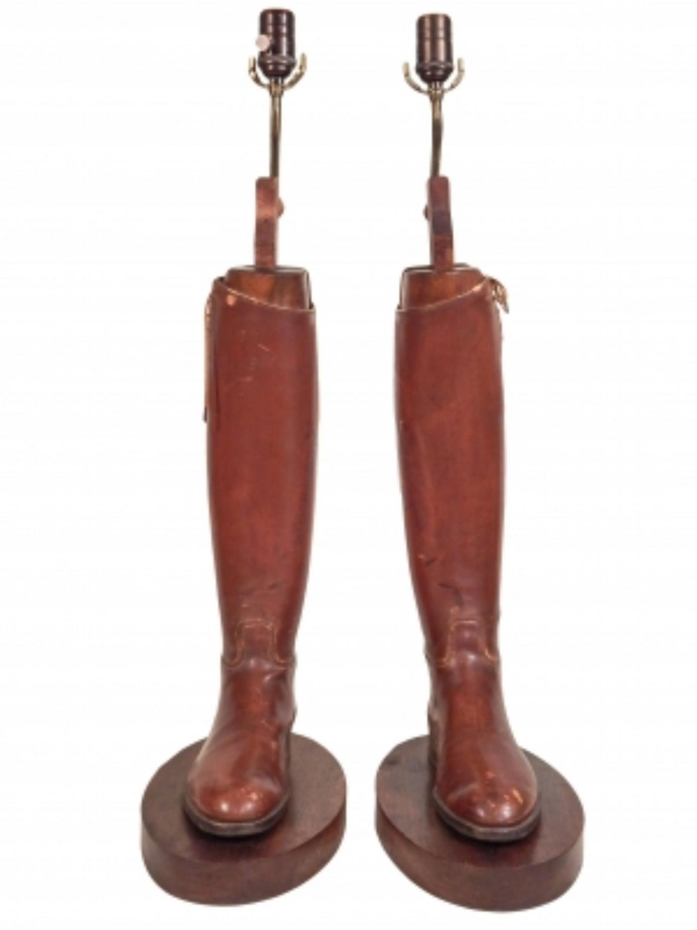 Pair of Riding Boot Lamps