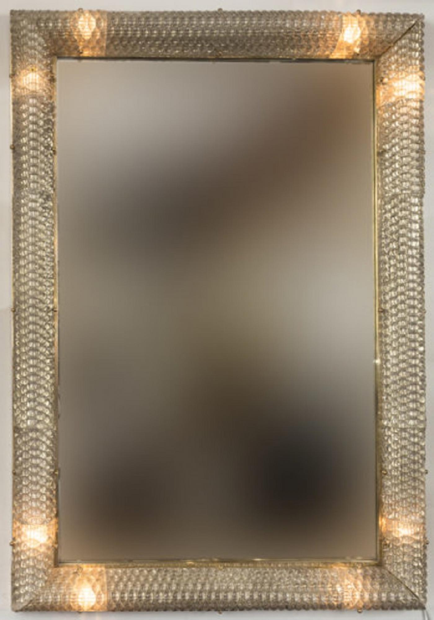 Illuminating Murano Beveled Glass Mirror
