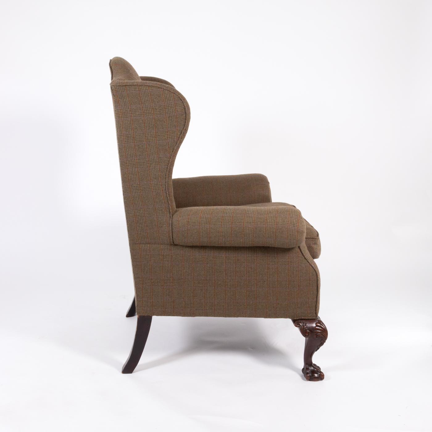 Pair of Wing Back Armchairs, Late 19th Century England