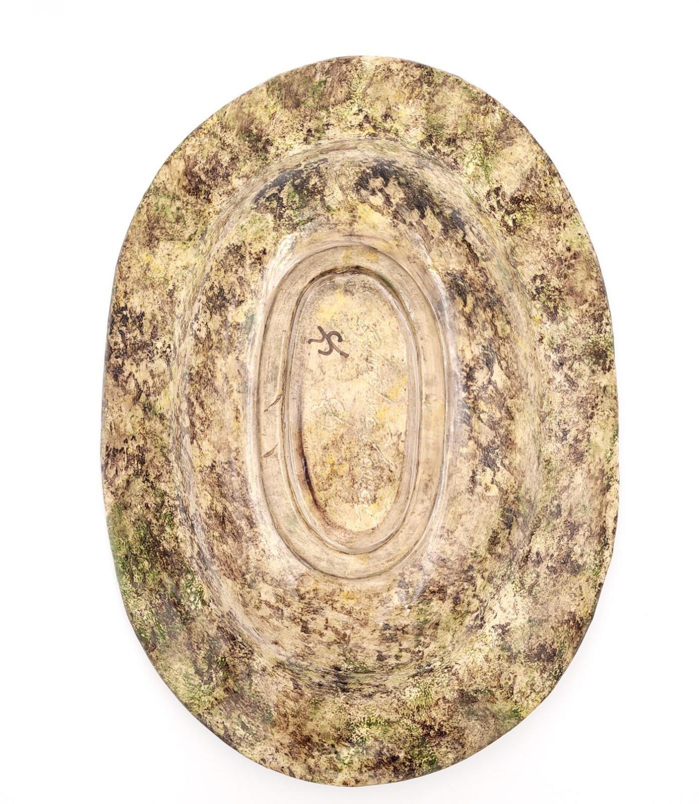 Palissy Ware / Palissy Majolica - Palissy Style Oval Platter, circa 1970