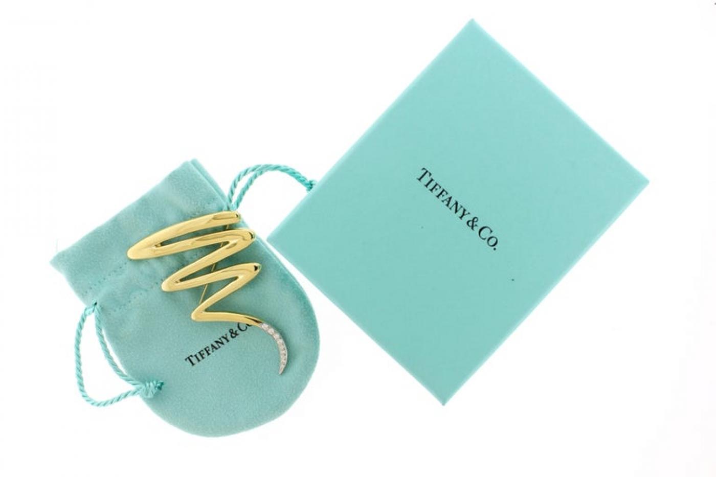 Paloma Picasso - Paloma Picasso for Tiffany & Co. Diamond Squiggle Pin