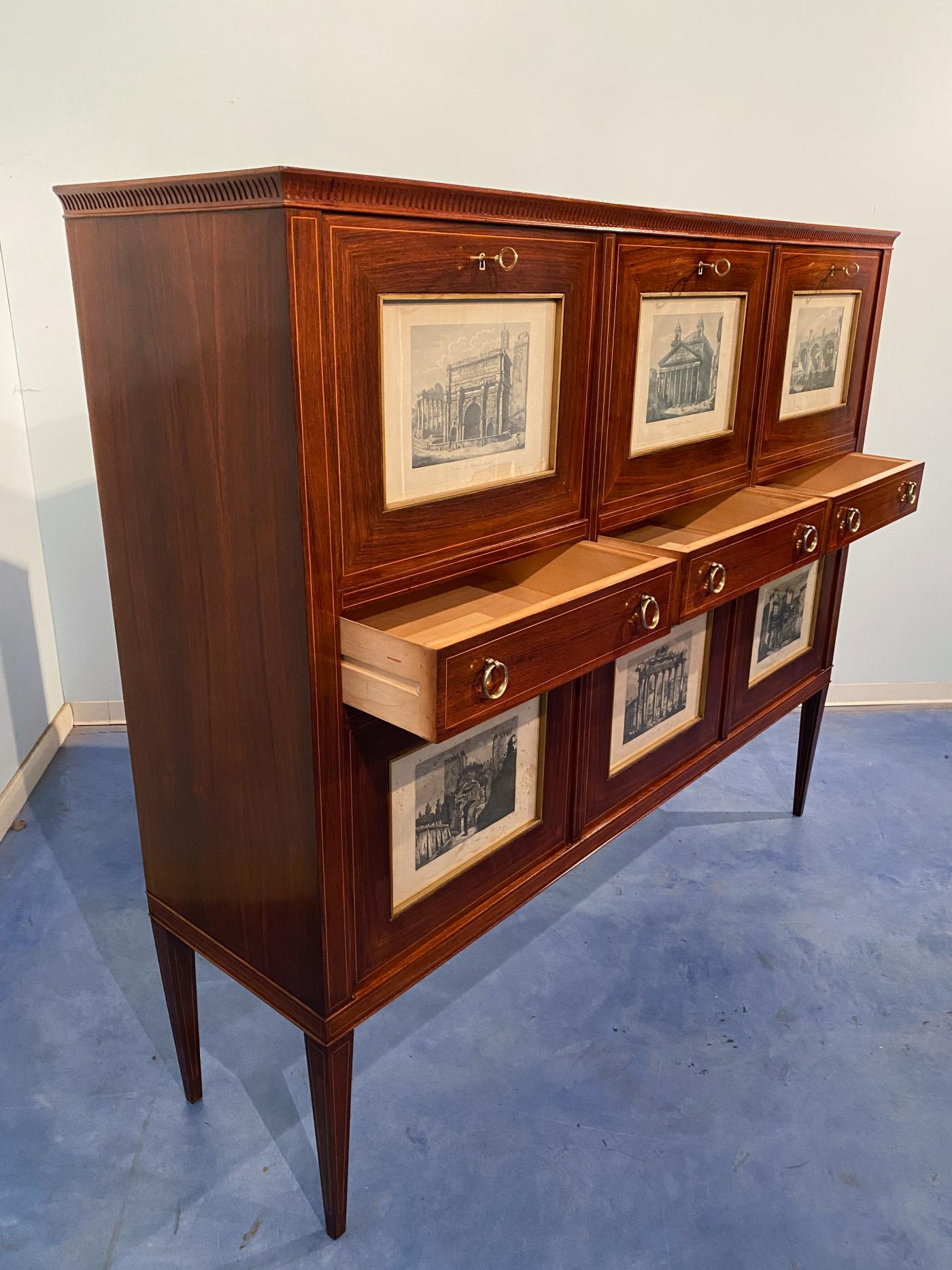 Paolo Buffa - Italian Mid-Century Modern Sideboard Cabinet Bar by Paolo ...