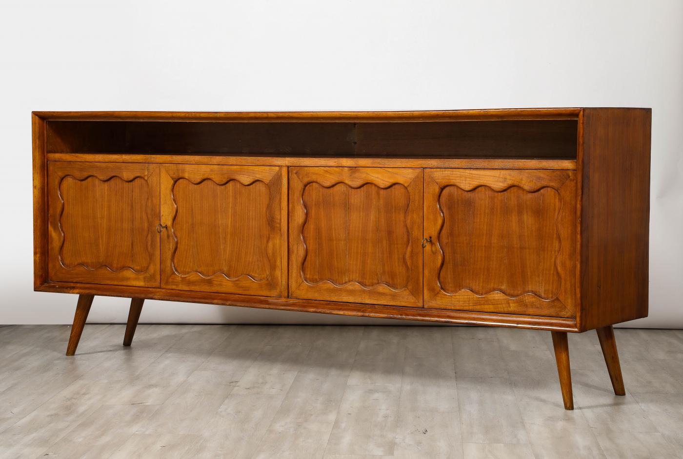 Paolo Buffa - Paolo Buffa Carved Wood Sideboard / Credenza, Italy ...