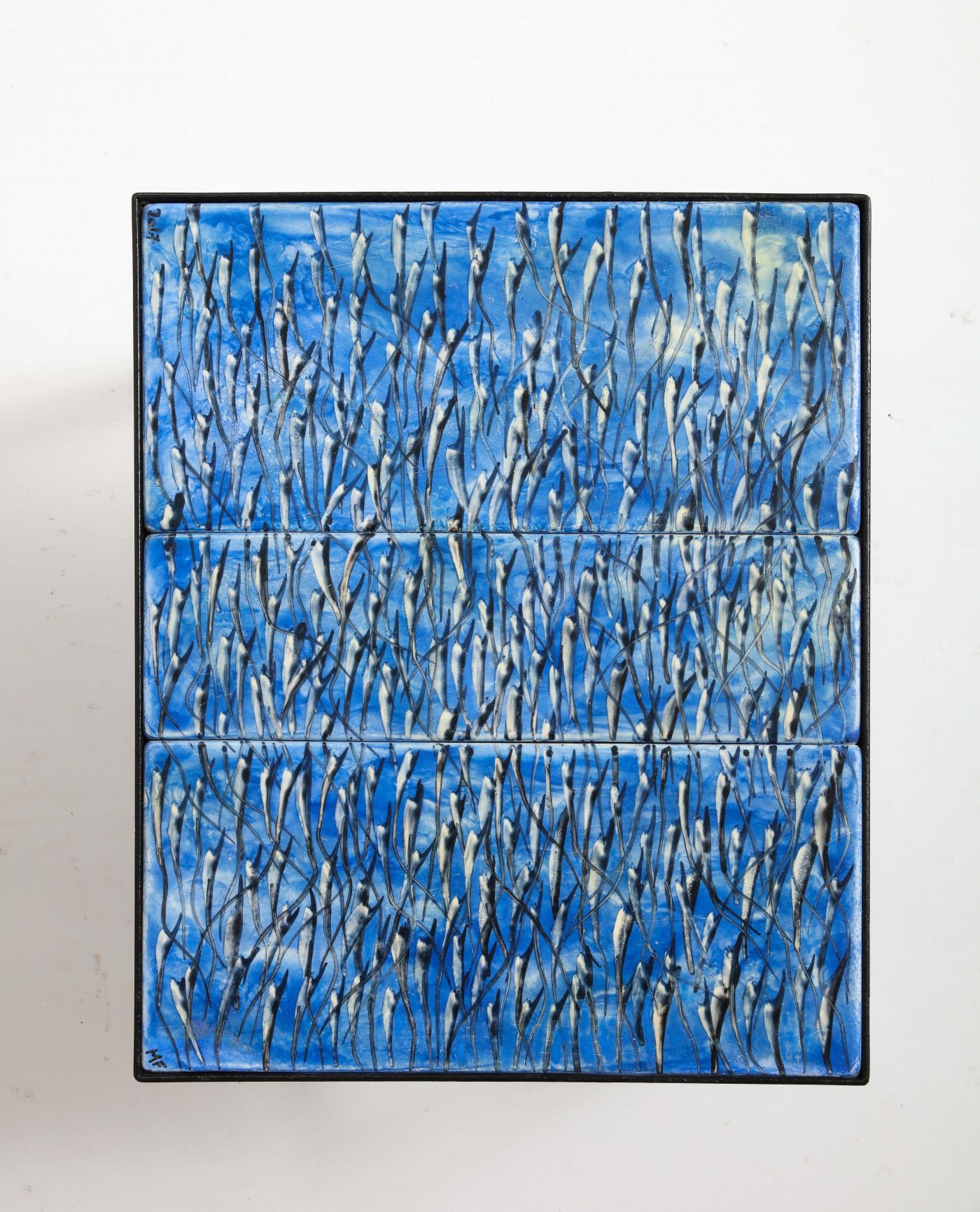 Patrice Dangel - Wrought Iron Table with Hand-Glazed Tiles, France, 21st C.