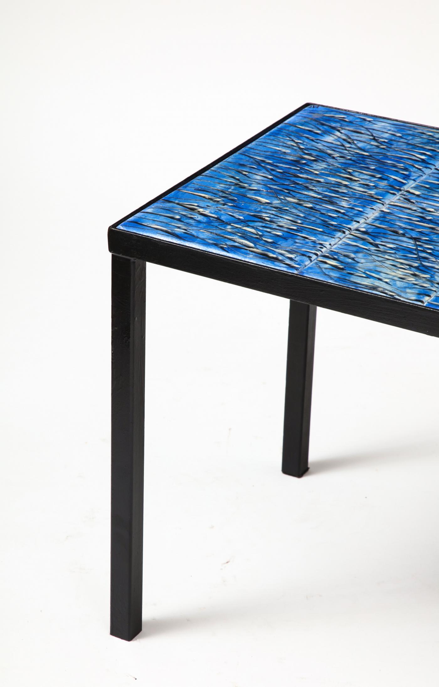 Patrice Dangel - Wrought Iron Table with Hand-Glazed Tiles, France, 21st C.
