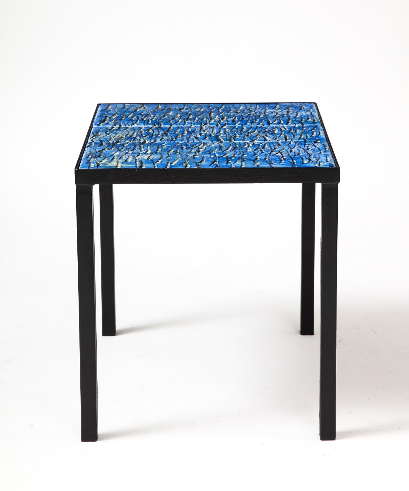 Patrice Dangel - Wrought Iron Table with Hand-Glazed Tiles, France, 21st C.