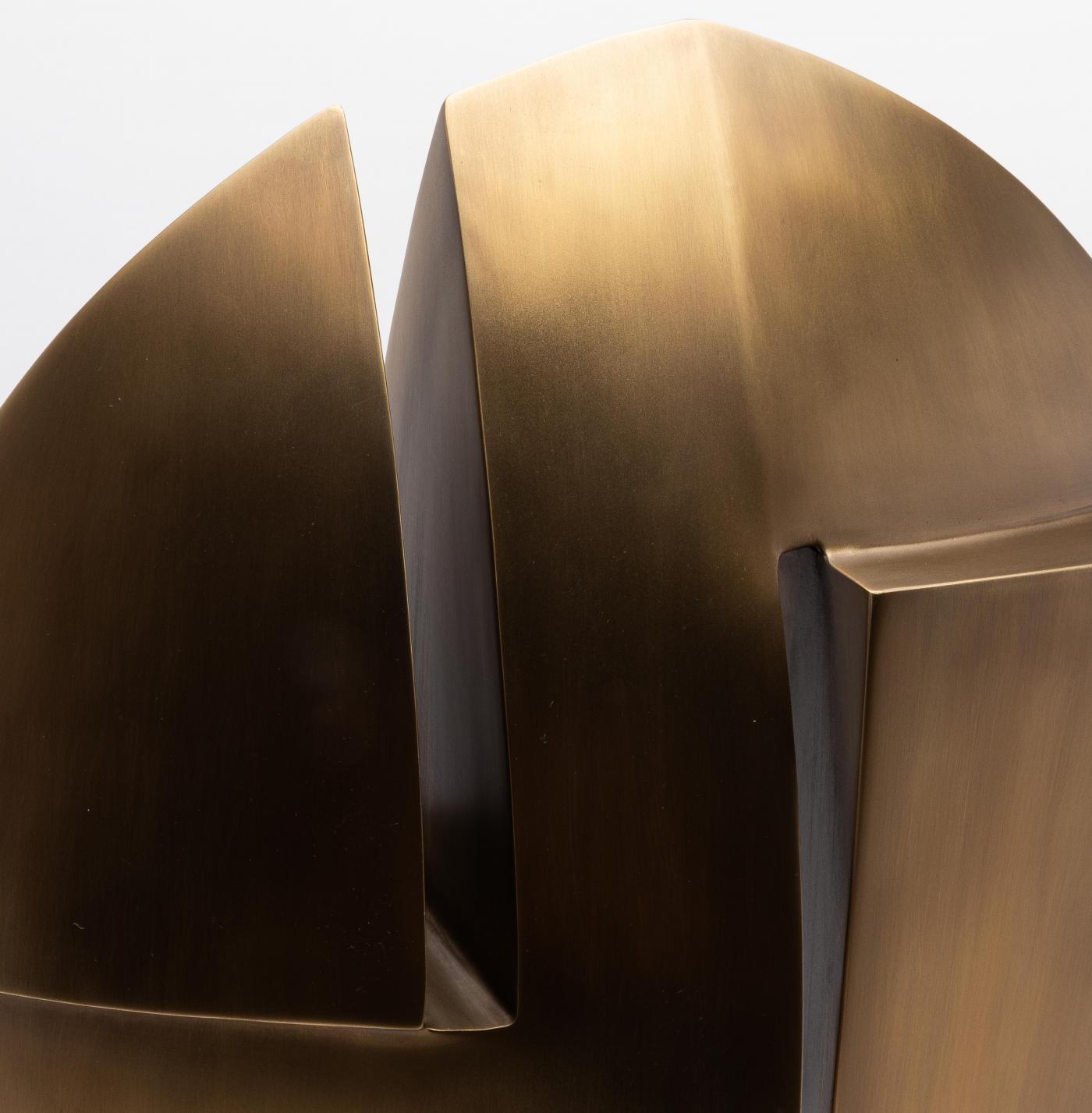 Patrick Coard - Modern Abstract Sculpture in Bronze Patina Brass by ...