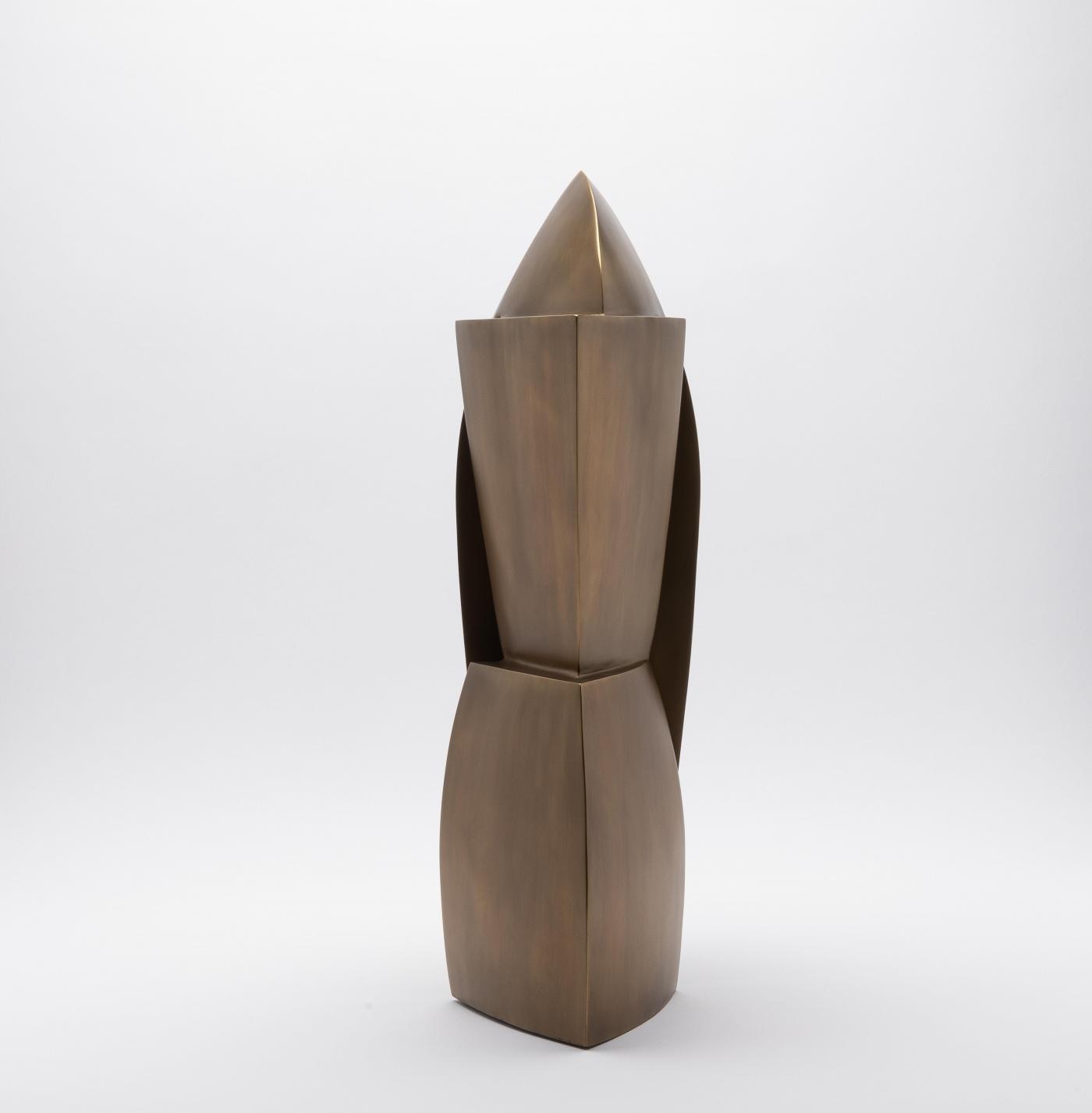 Patrick Coard - Modern Abstract Sculpture in Bronze Patina Brass by ...